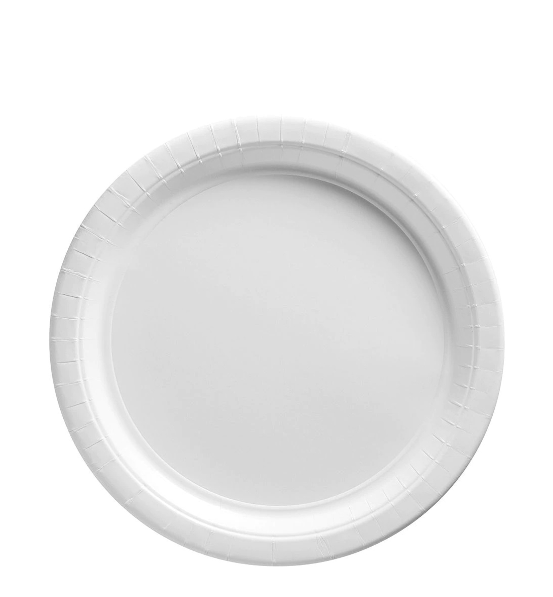 6-Pieces 9″ Disposable Paper Plates – White – Party Time Dubai