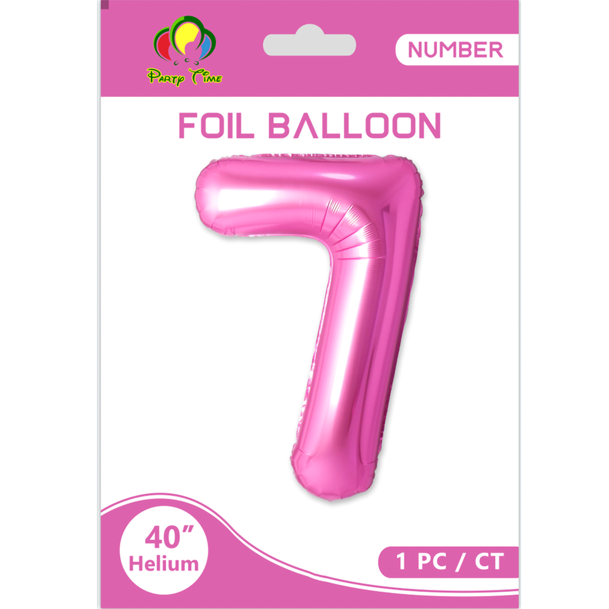 40″ Number 7 Foil Balloon, Pink – Party Time Dubai