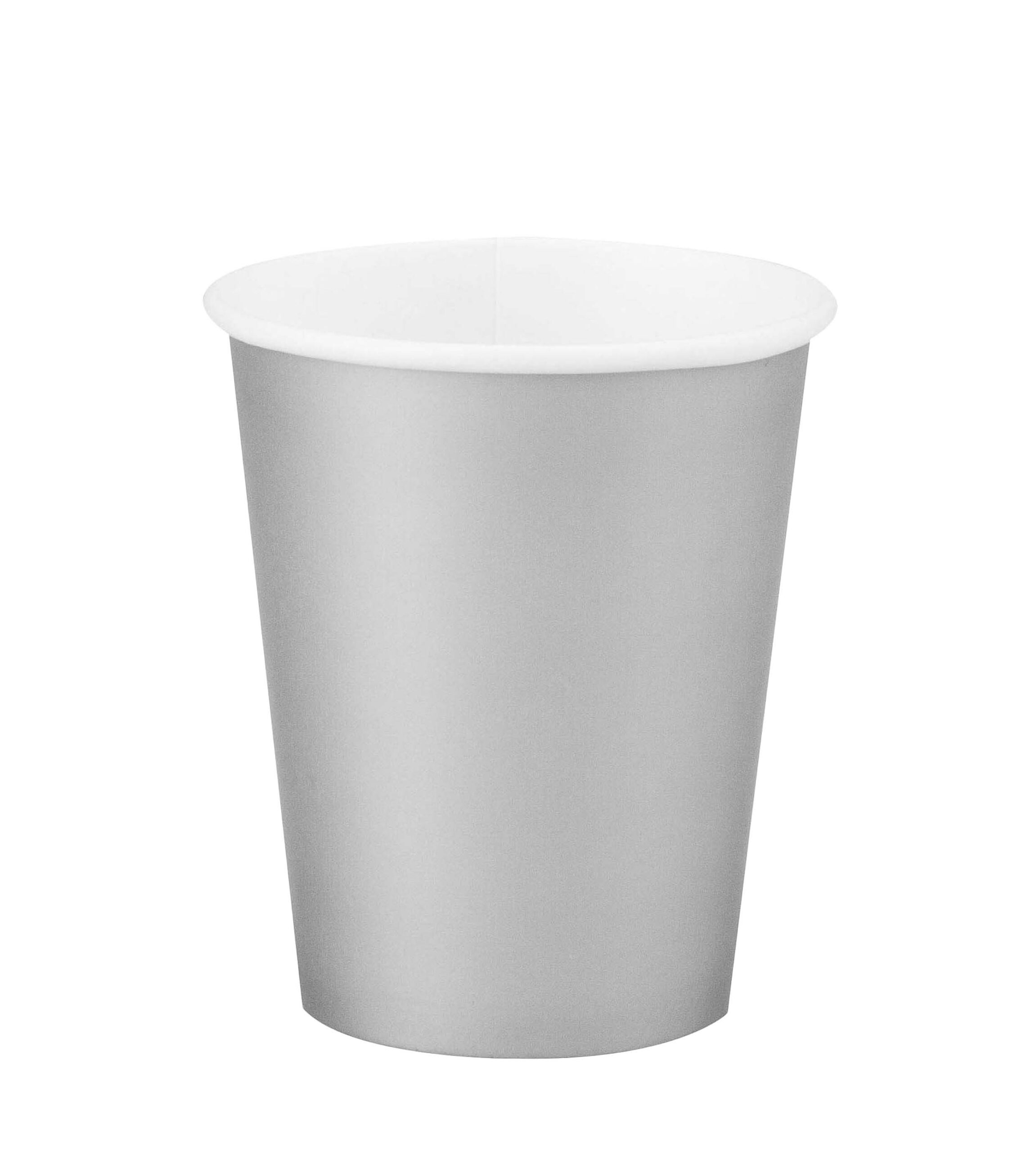 6-Pieces 9oz Disposable Paper Cups – Silver – Party Time Dubai
