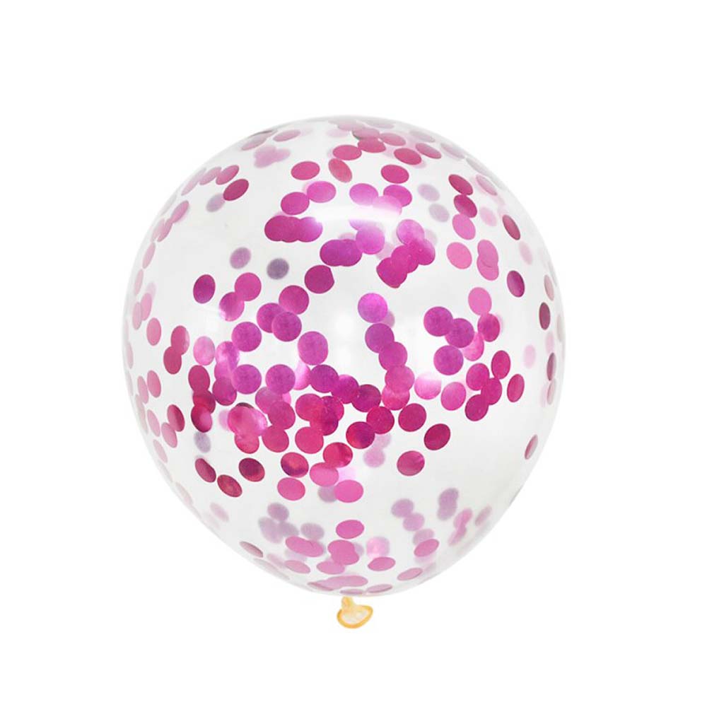 10-Pieces 12inch Confetti Balloon, Pink – Party Time Dubai