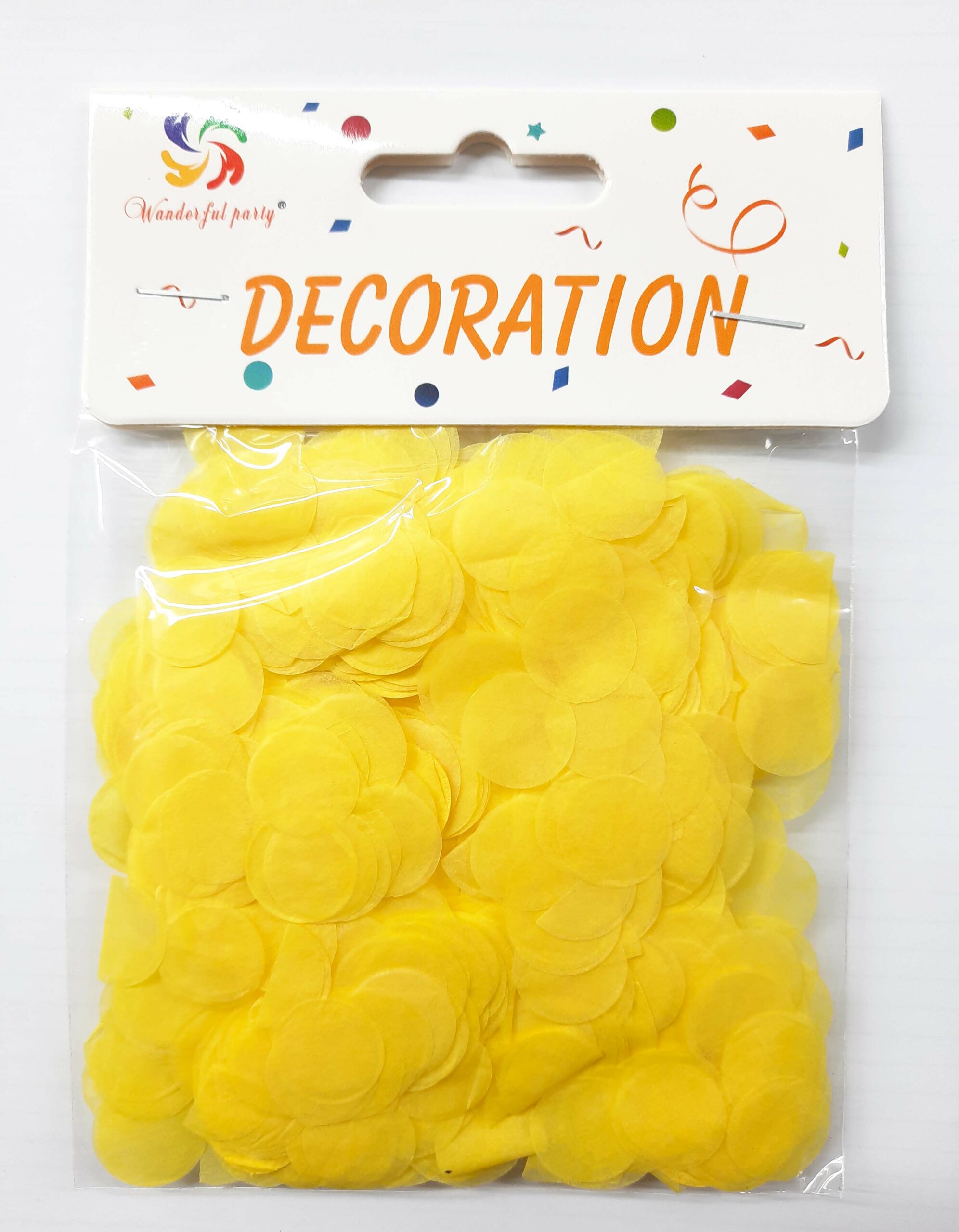 Paper Confetti 10g – Yellow – Party Time Dubai