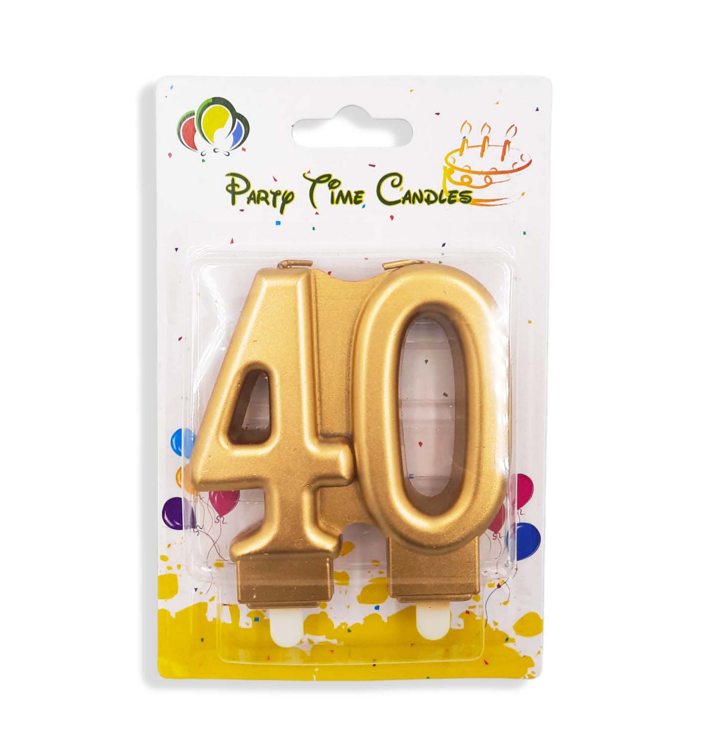 Number 40 Candle, Birthday Candle – Party Time Dubai