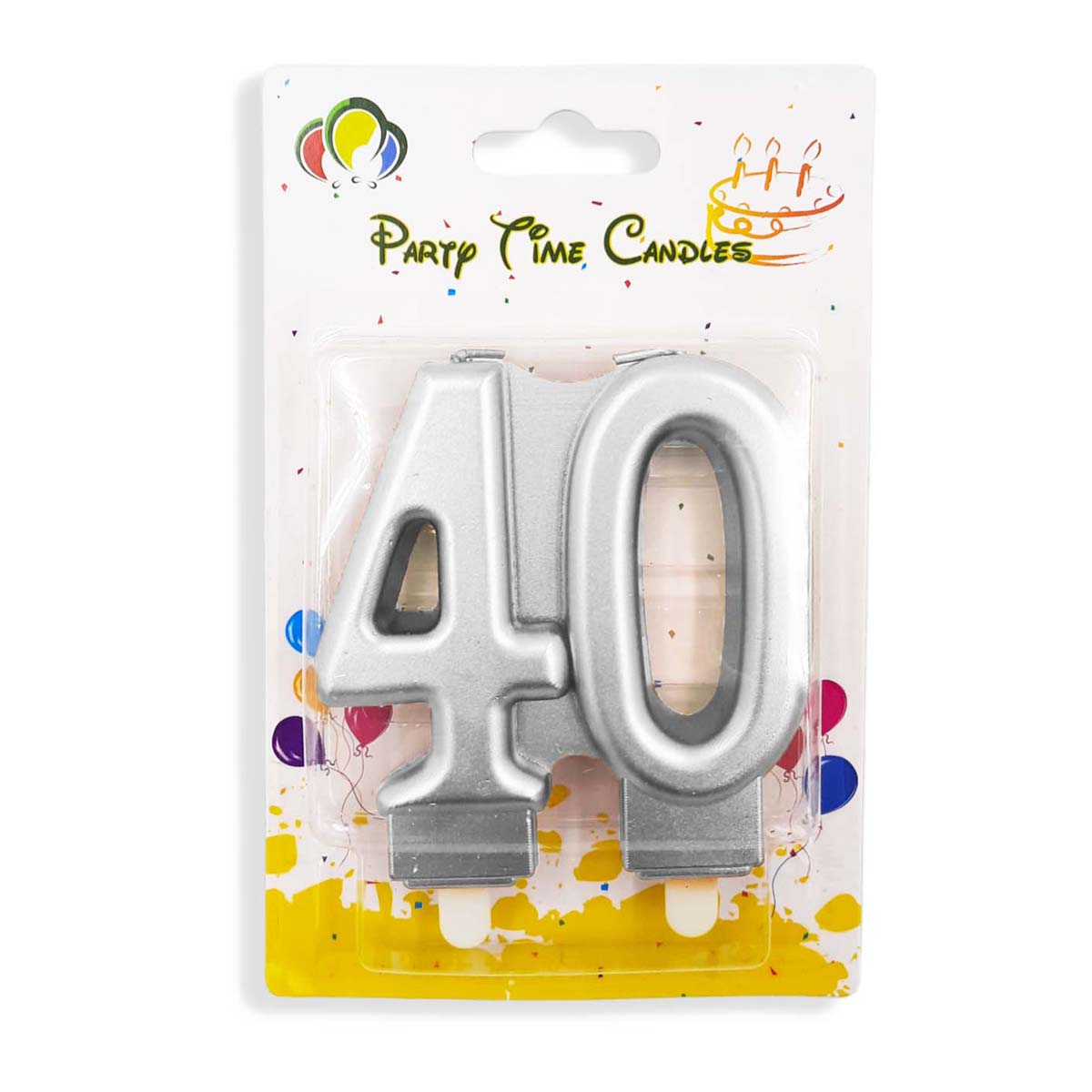 Number 40 Birthday Candle, Gold – Party Time Dubai