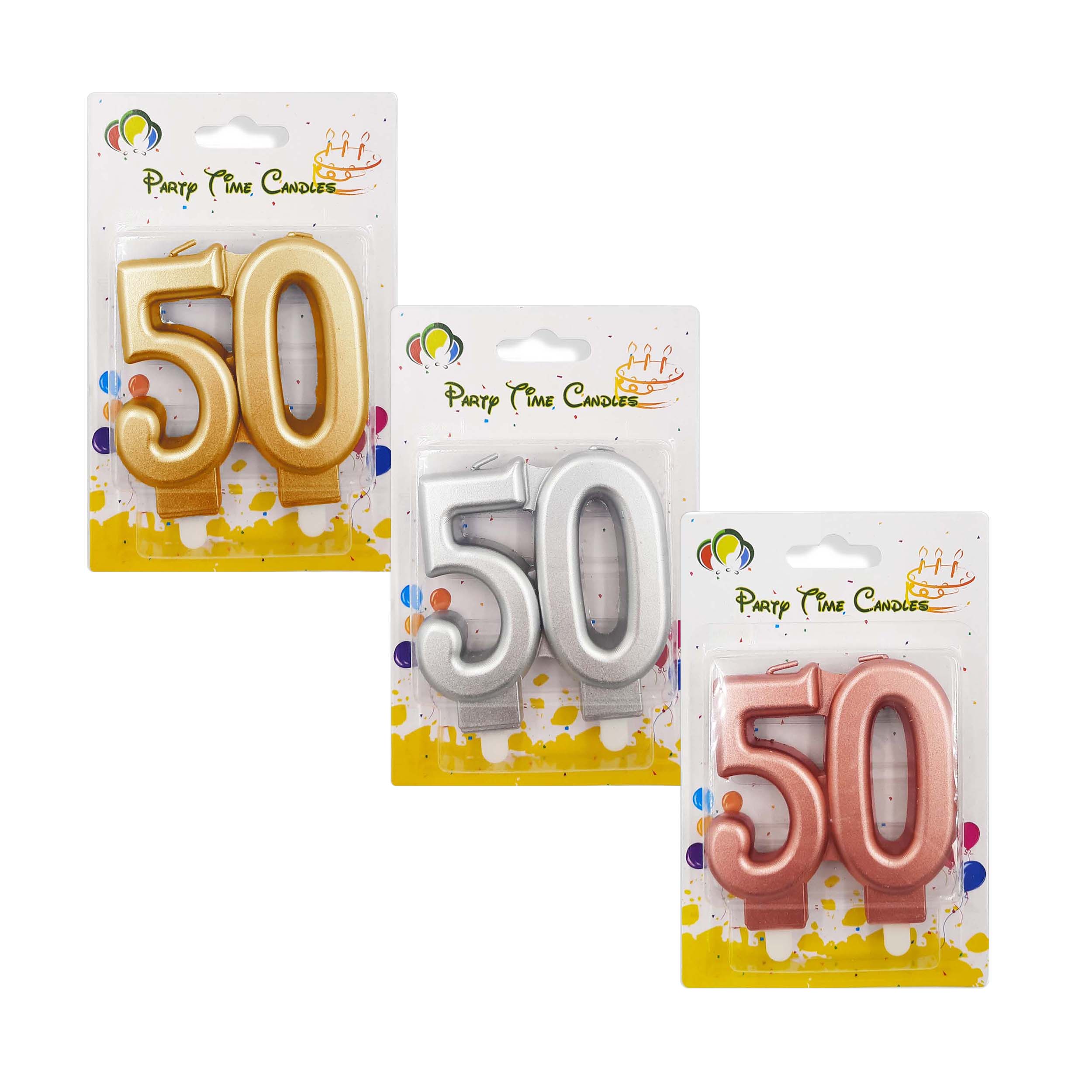 Number 50 Candle, Birthday Candle – Party Time Dubai