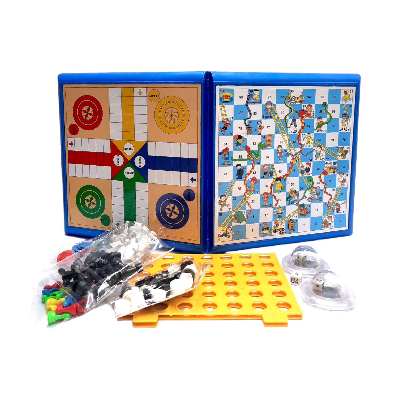 6in1 Board Games Ludo, Snakes and Ladders, Checkers, Backgammon, Chess ...