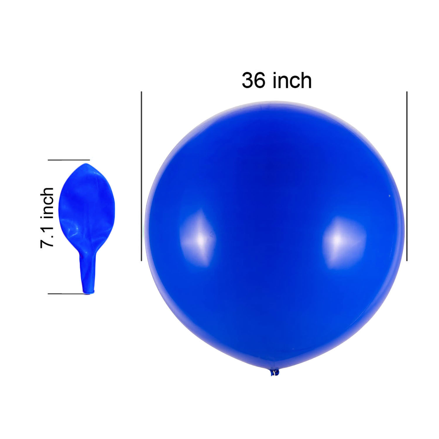 1pc 36″ Plain Jumbo Latex Balloon – Dark Blue – Party Time Dubai