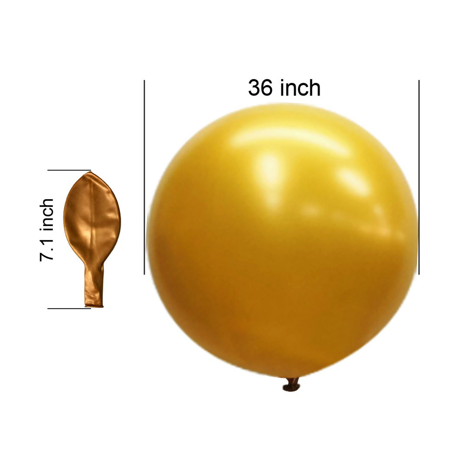 1pc 36″ Chrome Gold Jumbo Latex Balloon – Party Time Dubai