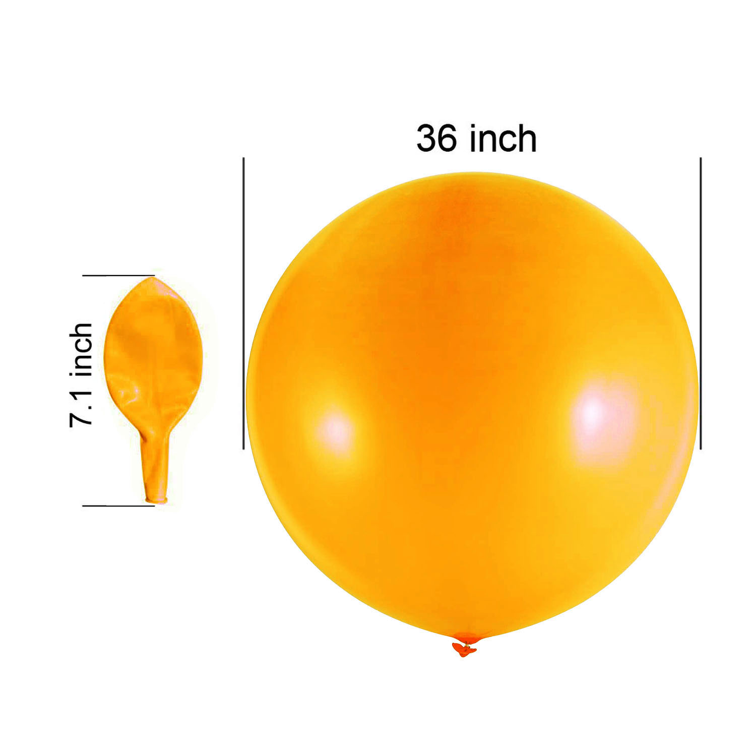 1pc 36″ Plain Jumbo Latex Balloon – Lemon – Party Time Dubai