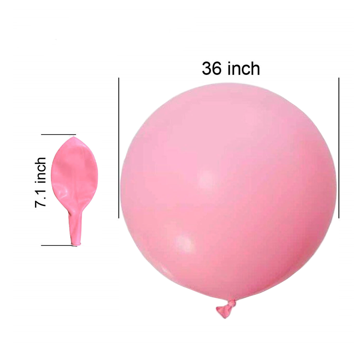 1pc 36″ Plain Jumbo Latex Balloon – Light Pink – Party Time Dubai