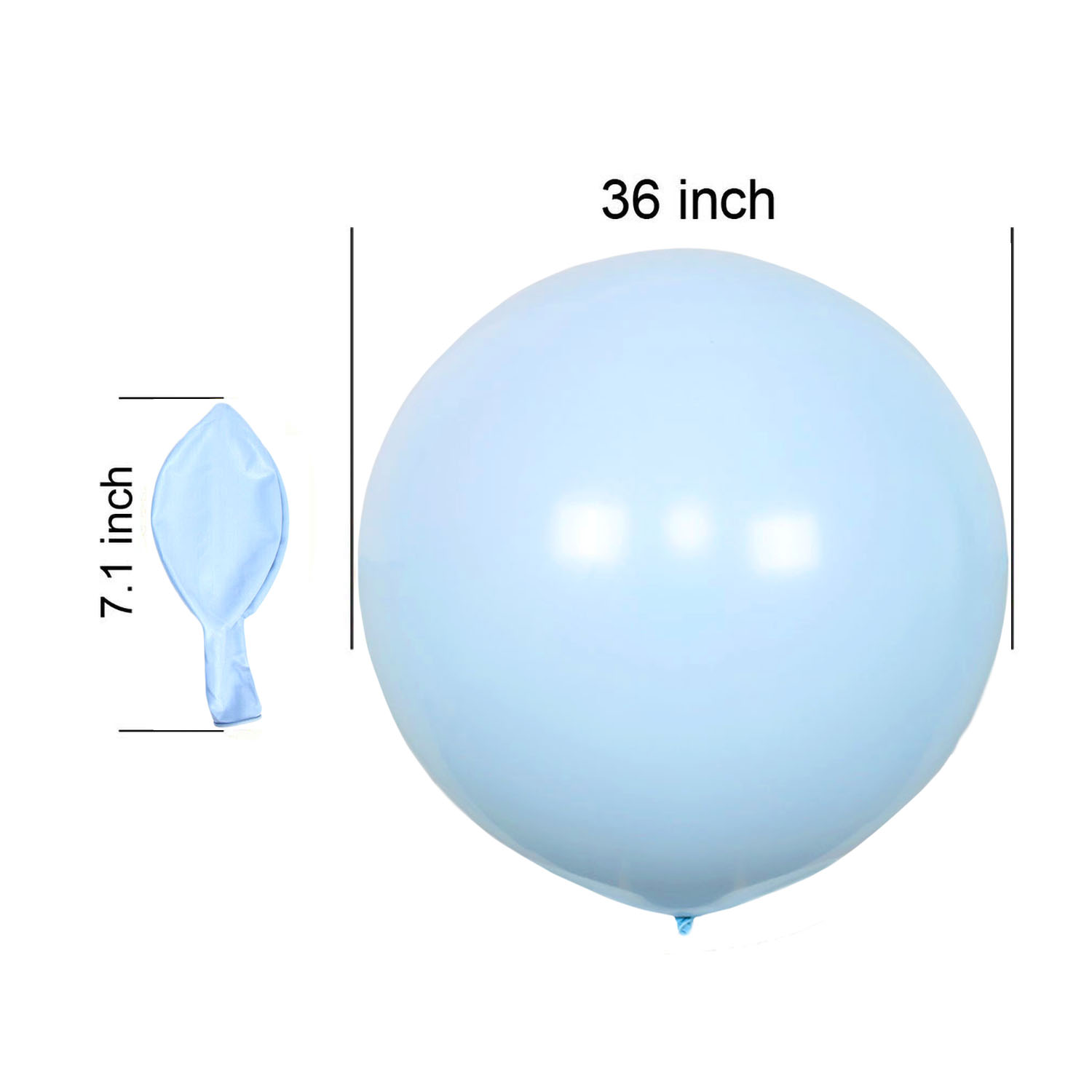 1pc 36″ Jumbo Latex Balloon – Pastel Blue – Party Time Dubai