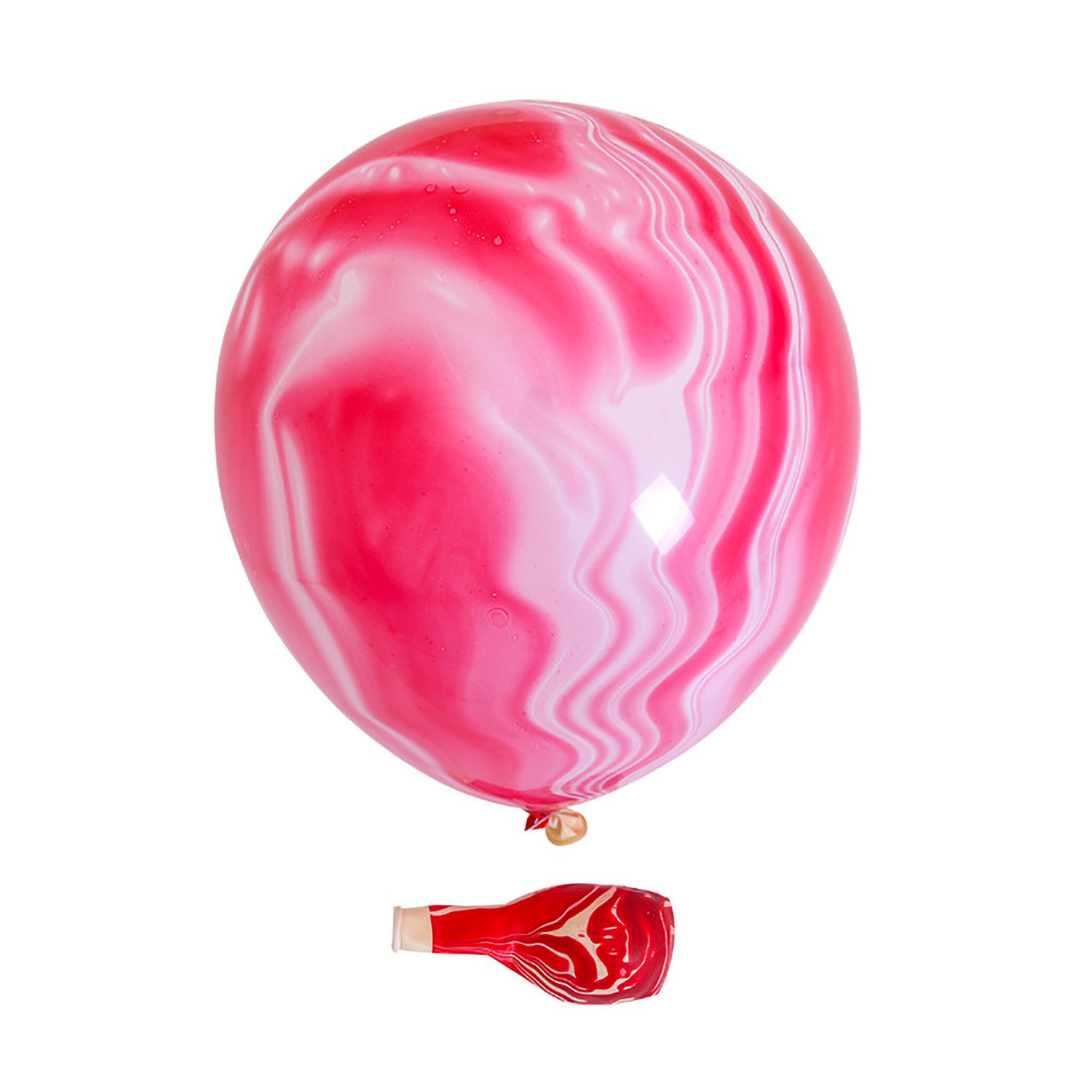 10pcs 12″ Marble Latex Balloons – Pink – Party Time Dubai