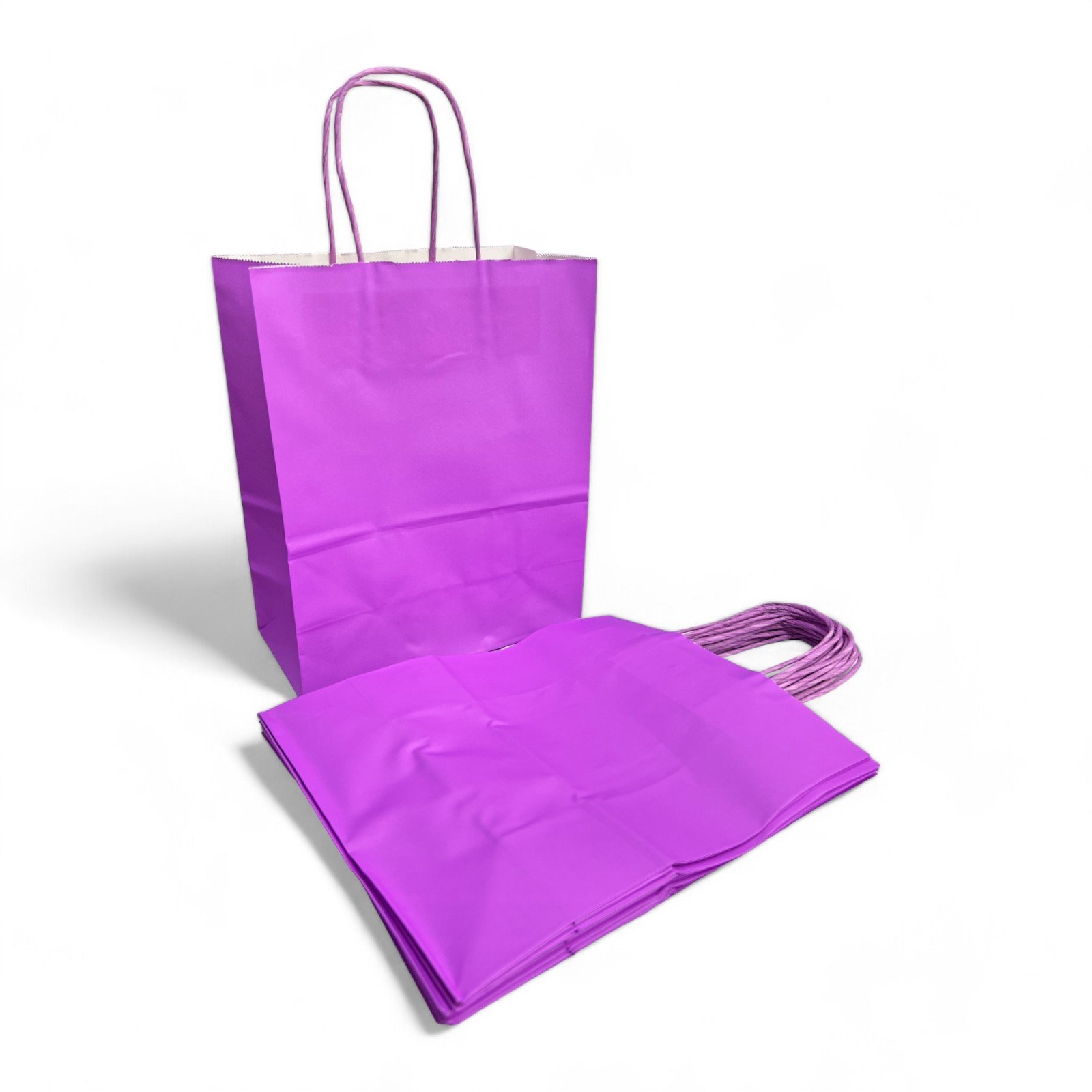 12-Pieces 27x21x11cm Purple Kraft Bags – Party Favor Bag & Gift Paper ...