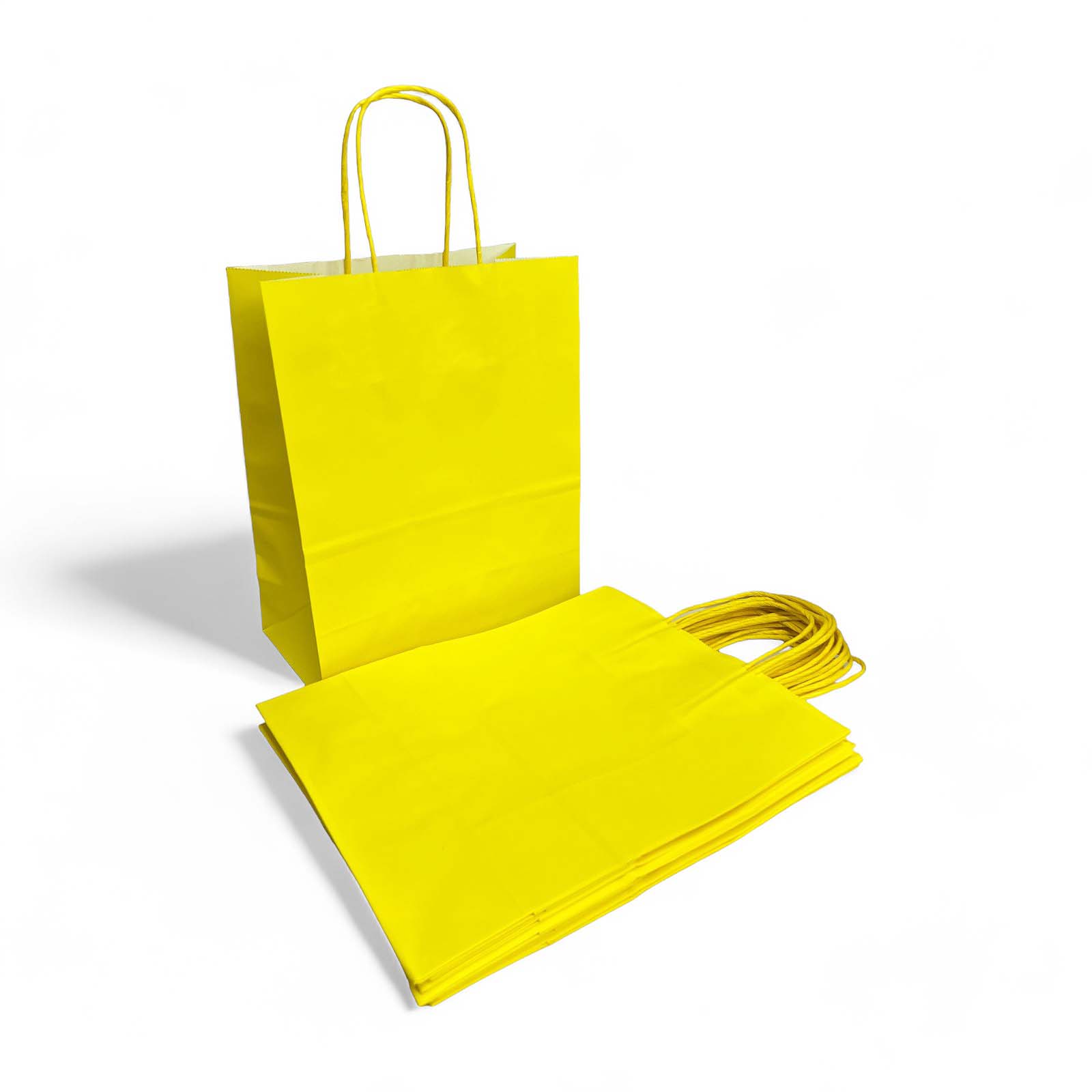12-Pieces 27x21x11cm Yellow Kraft Bags – Party Favor Bag & Gift Paper ...