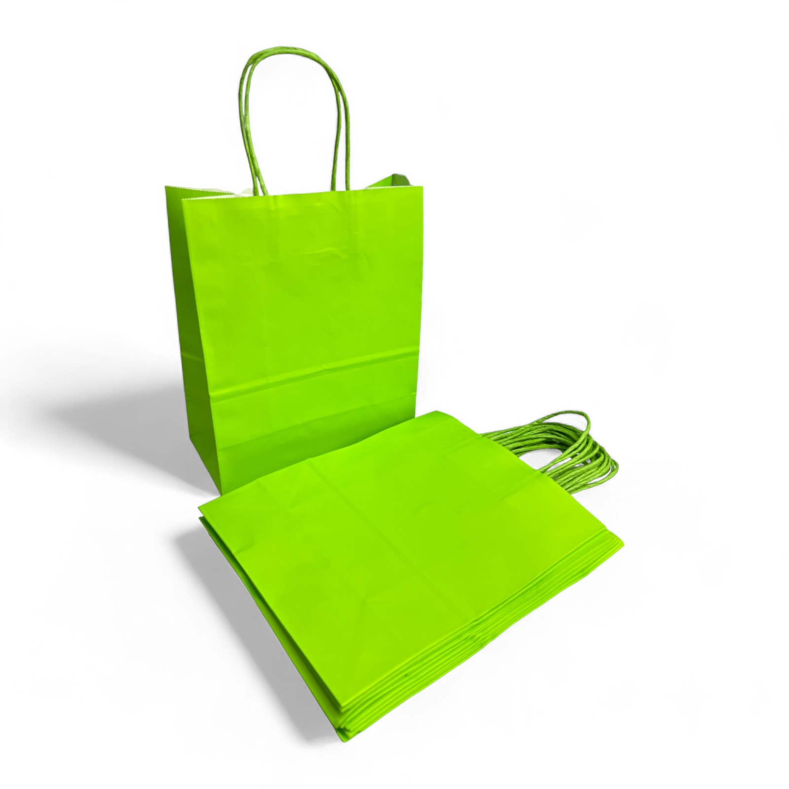 12-Pieces 27x21x11cm Light Green Kraft Bags – Party Favor Bag & Gift ...