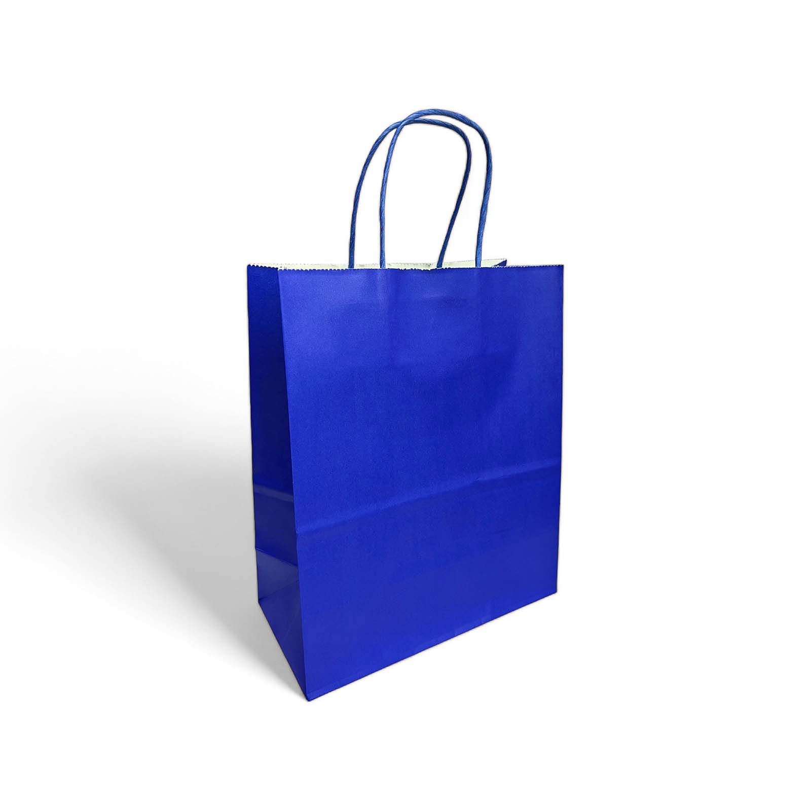12-Pieces 27x21x11cm Dark Blue Kraft Bags – Party Favor Bag & Gift ...