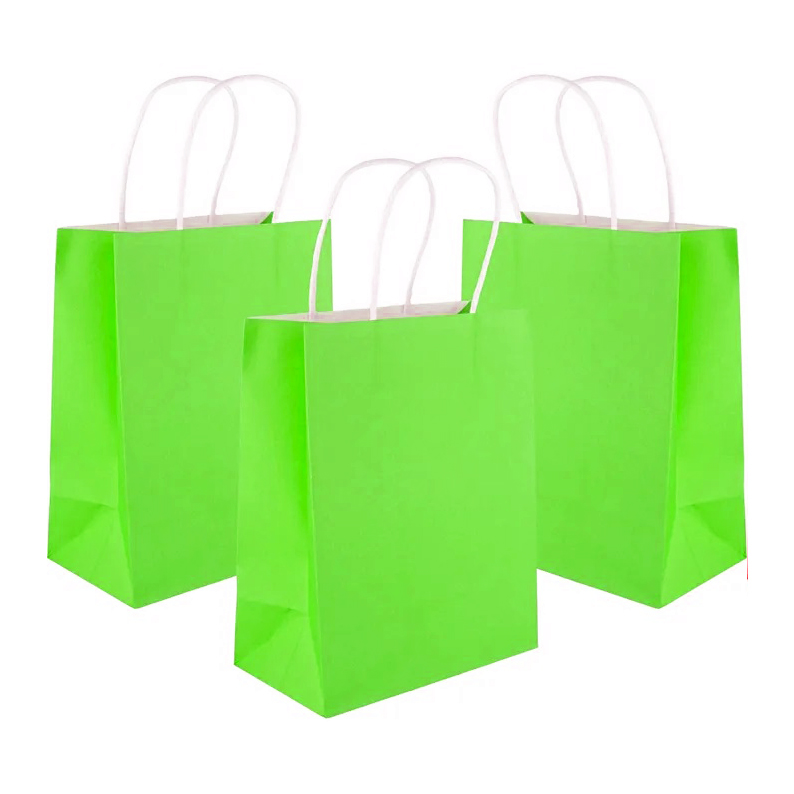 12-Pieces A5 Kraft Bag, Gift Bags – Light Green – Party Time Dubai