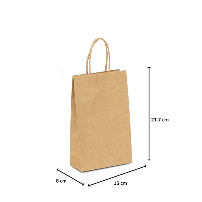12-Pieces A6 Kraft Bag, Gift Bags – Brown – Party Time Dubai