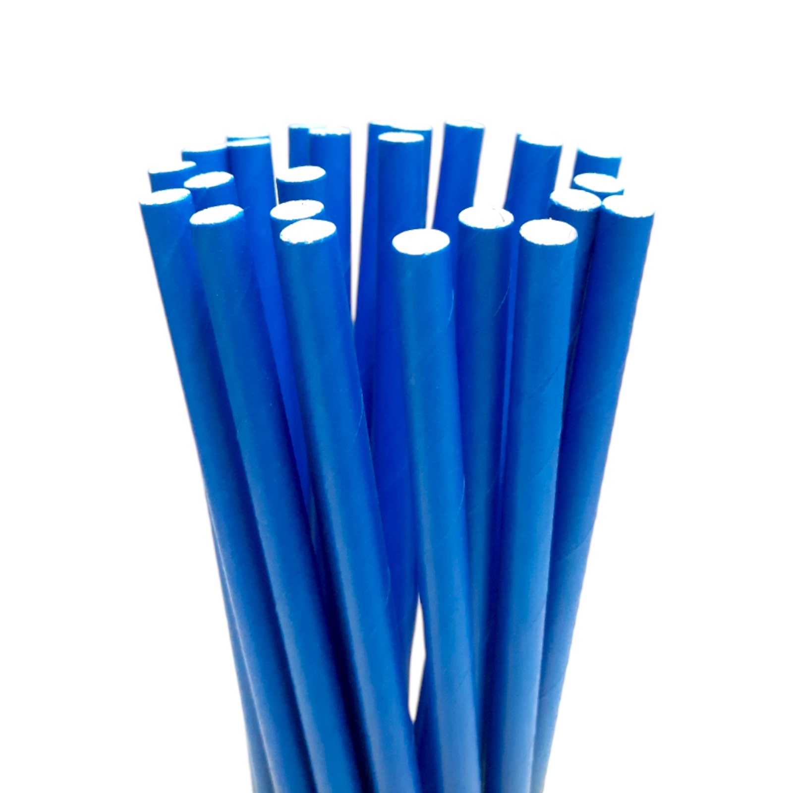 25 Pieces Disposable Paper Straws – Dark Blue – Party Time Dubai