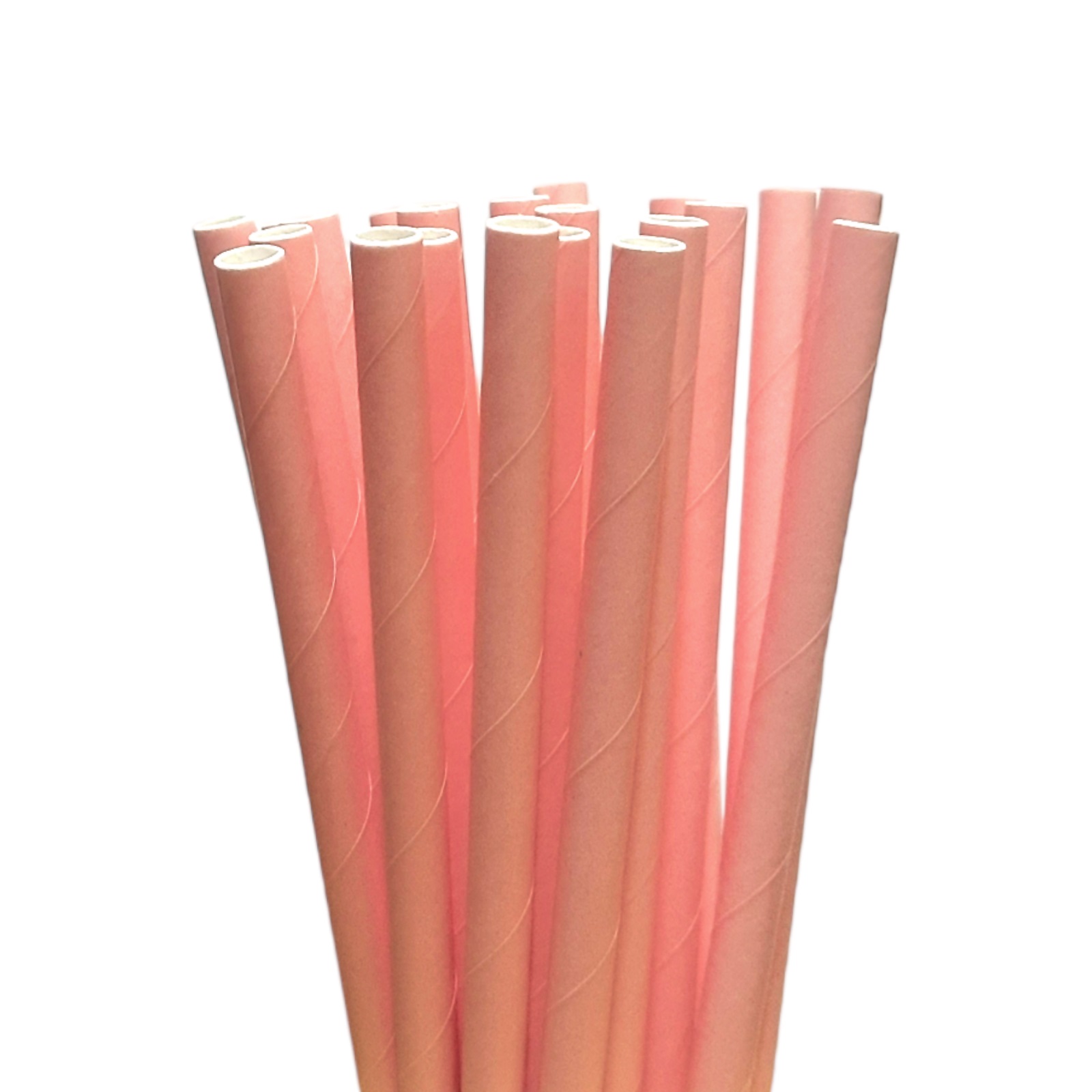 25 Pieces Disposable Paper Straws – Light Pink – Party Time Dubai
