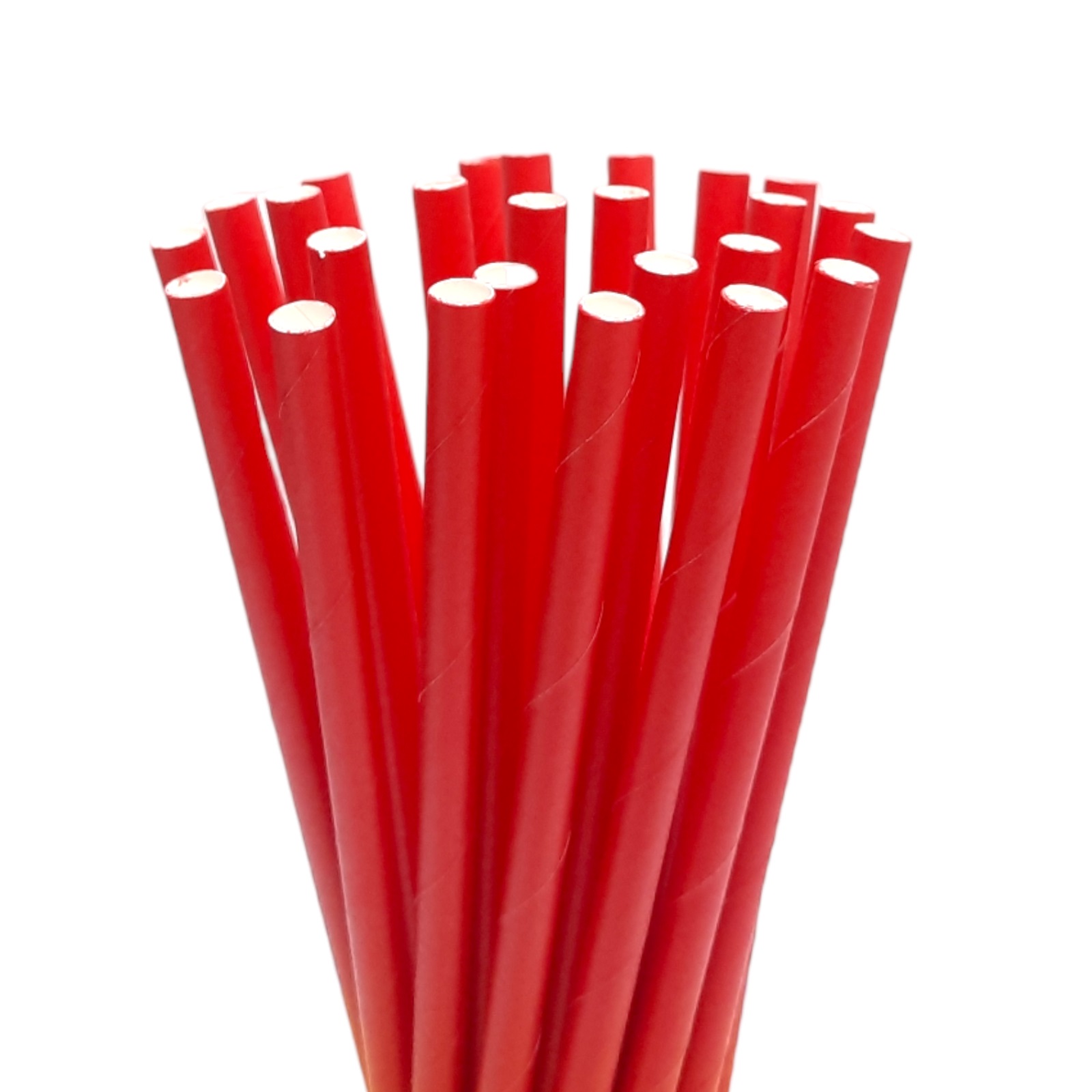 25 Pieces Disposable Paper Straws – Red – Party Time Dubai