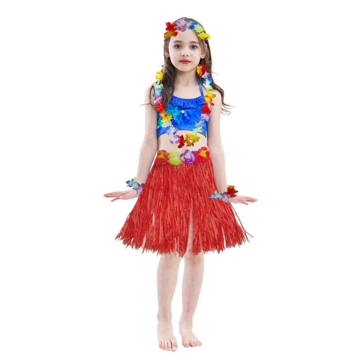 Hawaiian Hula Skirt Costume Set, Red – Party Time Dubai