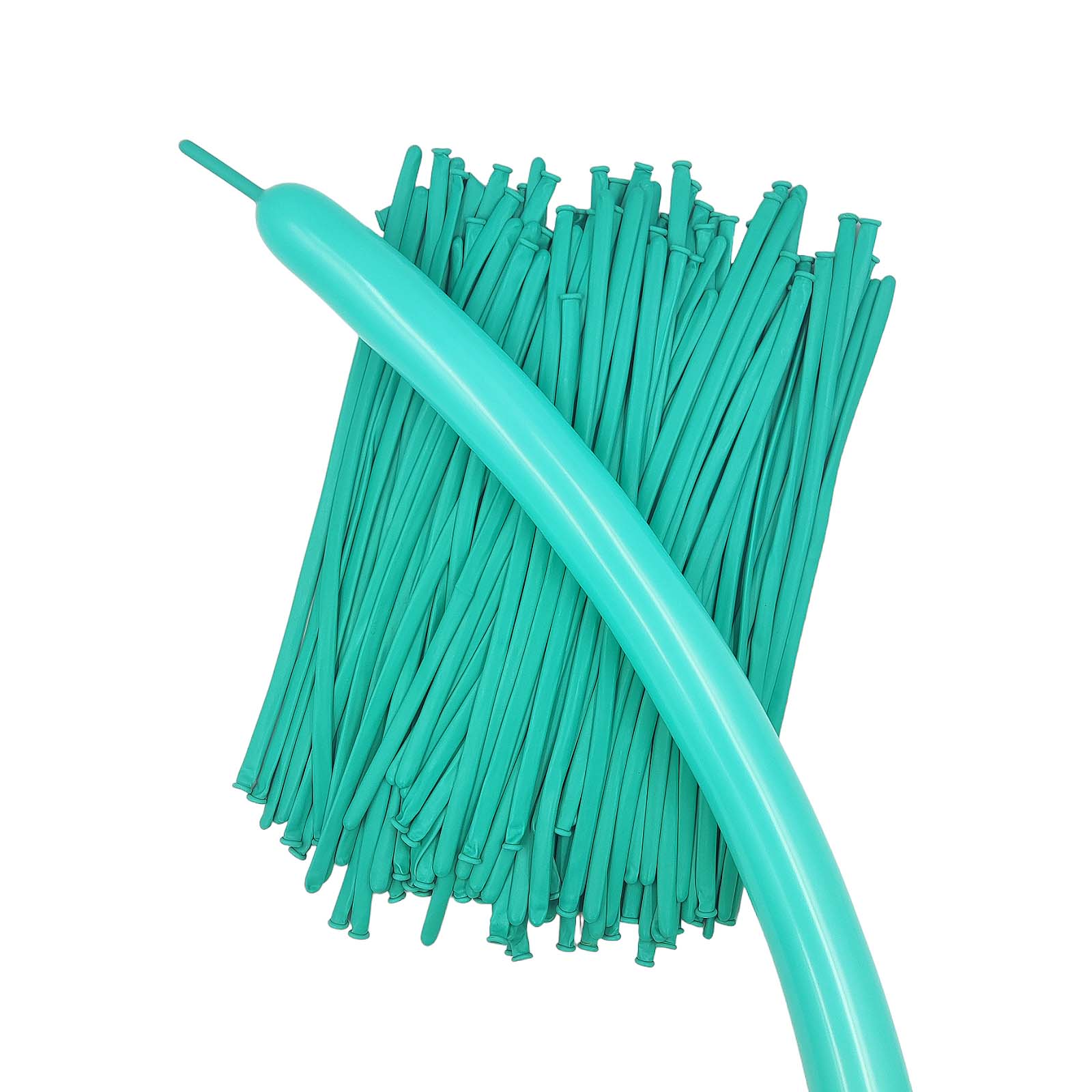 100-Pieces 260q Long Balloons, Aqua – Party Time Dubai