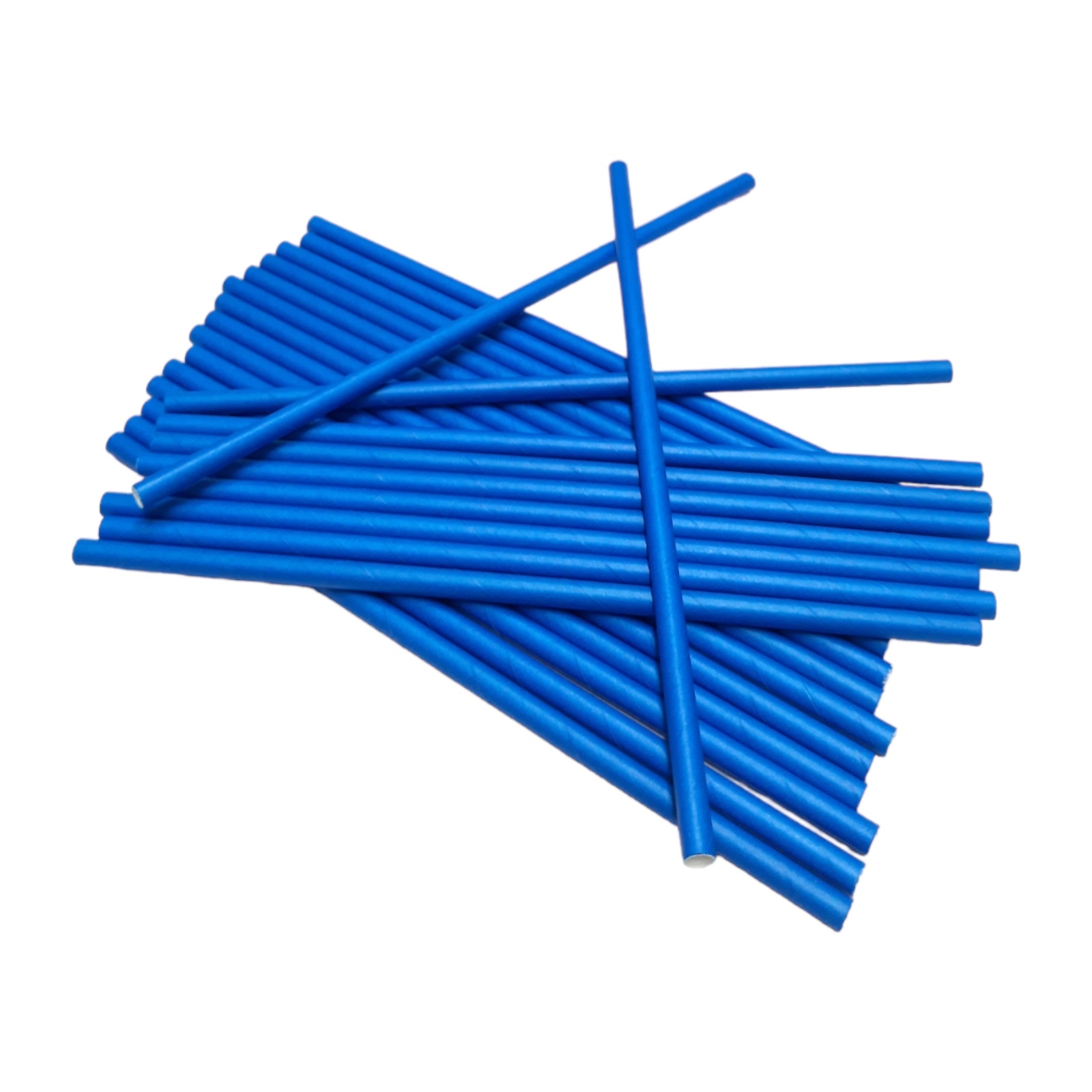 25 Pieces Disposable Paper Straws – Dark Blue – Party Time Dubai