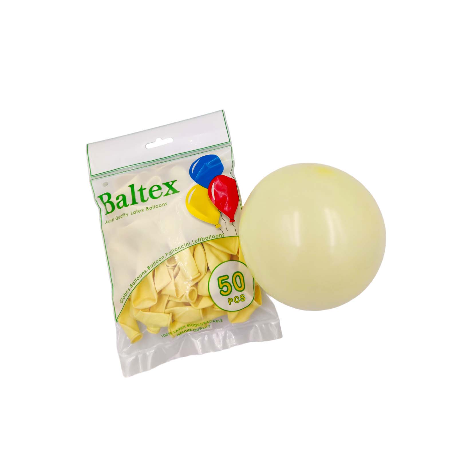 50-Pieces 5inch Pastel Yellow Latex Balloon – Party Time Dubai