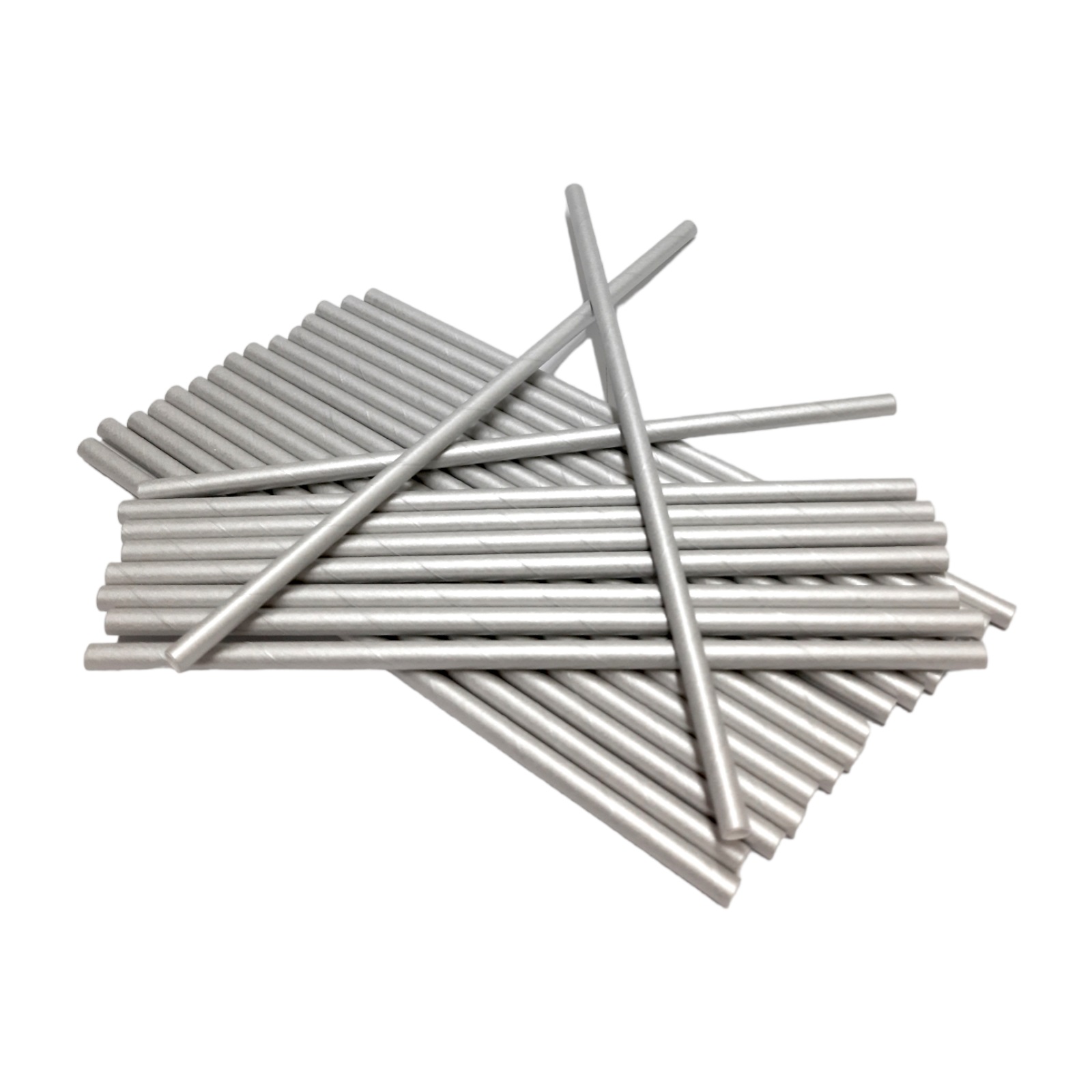 25 Pieces Disposable Paper Straws – Gray – Party Time Dubai