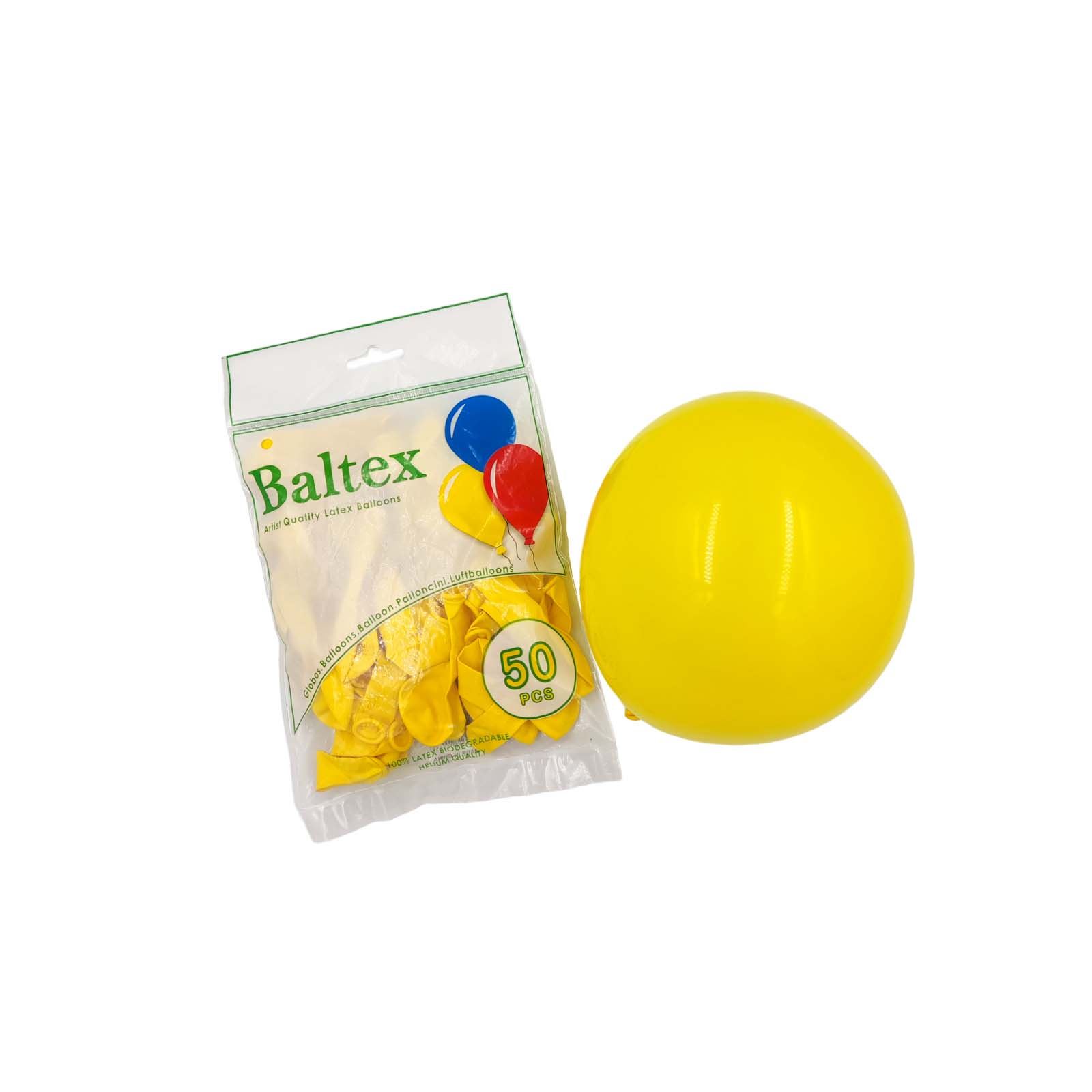 50-Pieces 5inch Standard Yellow Latex Balloon – Party Time Dubai