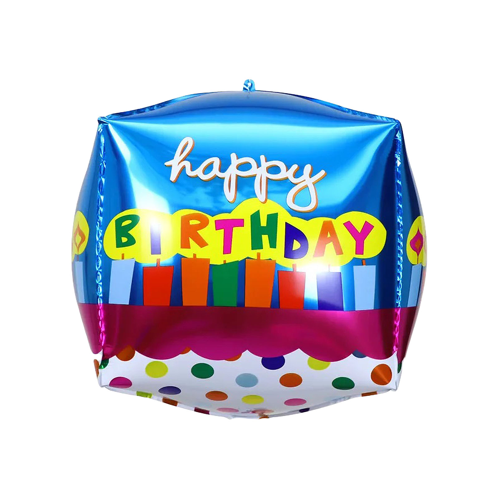 1 Piece 24inch Colorful 4D Cube Happy Birthday Foil Balloon – Party ...