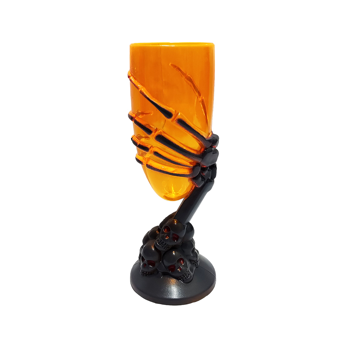Skeleton Hand Plastic Wine Glass, Orange – Halloween Tableware & Props ...
