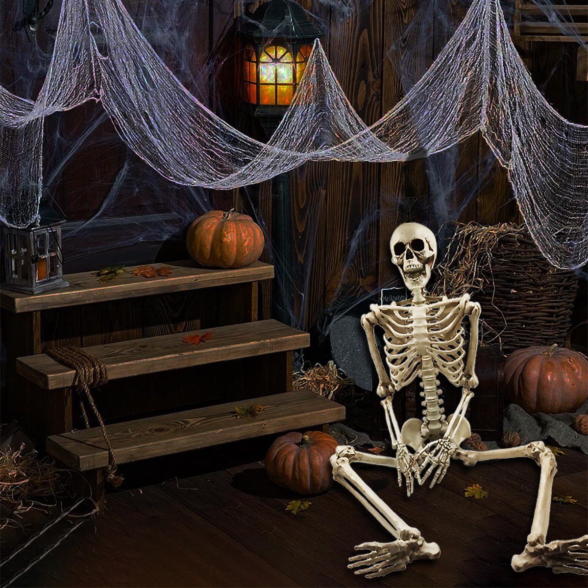 36 Inch Realistic Hanging Skeleton – Halloween Decoration – Party Time ...