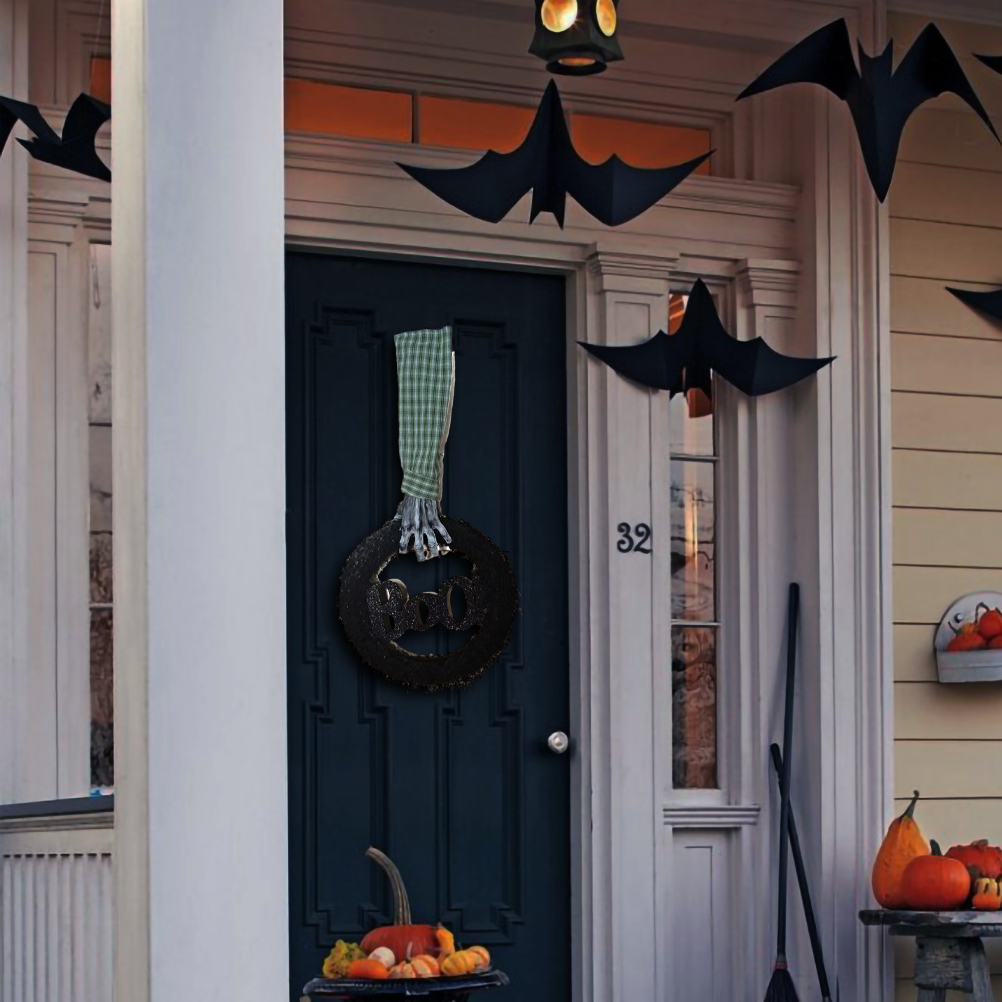 26×14 Inch “BOO” Scary Zombie Arms Halloween Hanging Decoration – Party ...