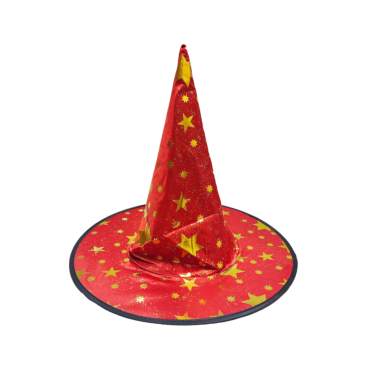 1-Piece Witch Hat, Stars Design Red – Halloween Costume – Party Time Dubai