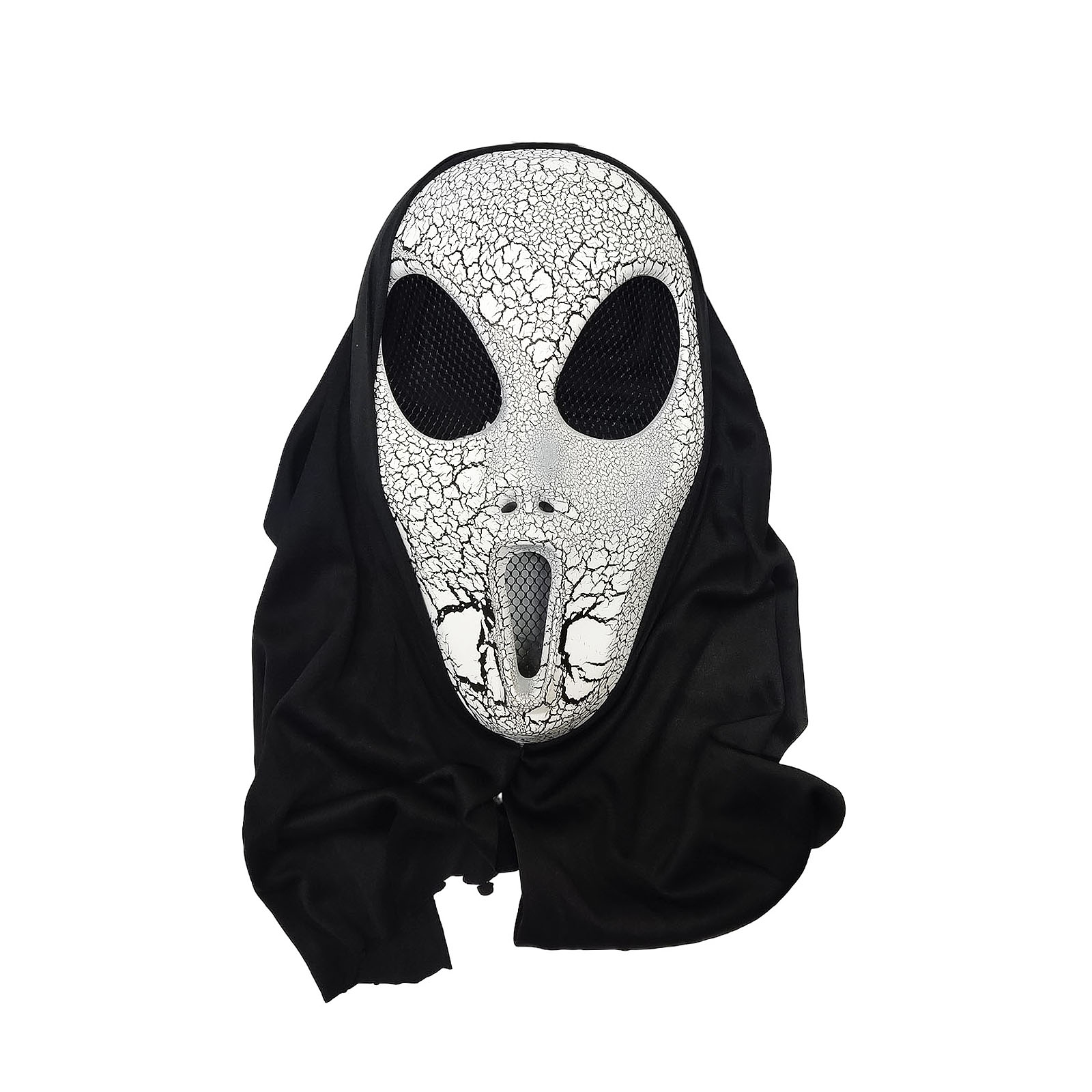 1-Piece Cracked Face Scream Ghost Halloween Mask – Halloween Costume ...