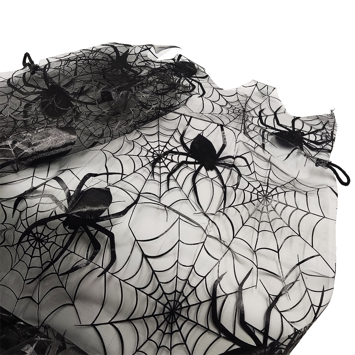 1m x 2m Mesh Spiders Hanging Cloth – Halloween Decorations – Party Time ...