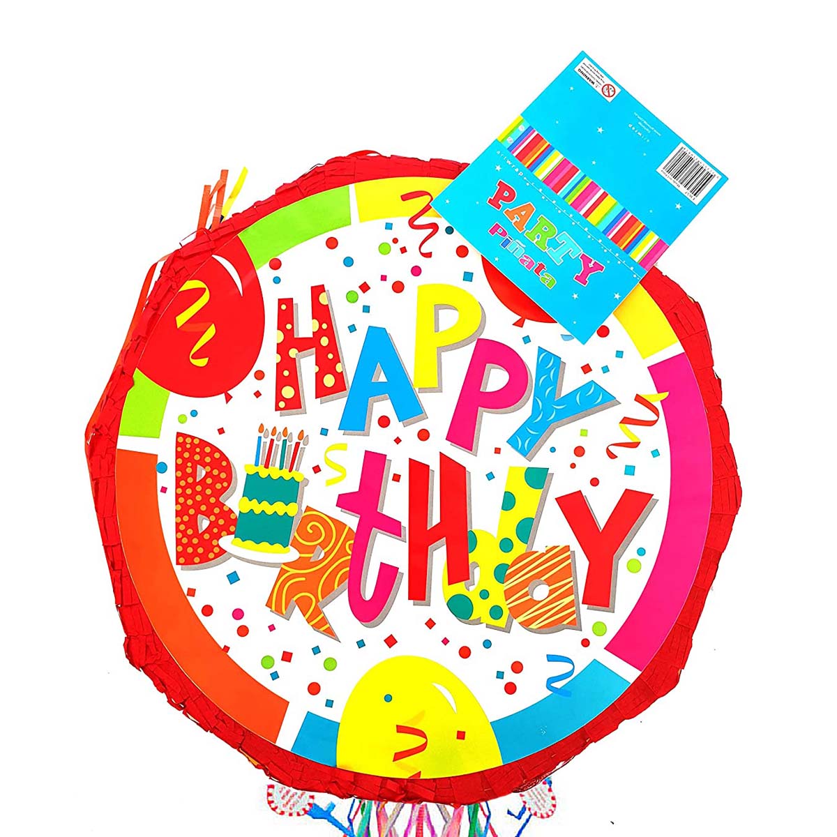 45cm Happy Birthday Pull String Piñata, Red – Party Time Dubai