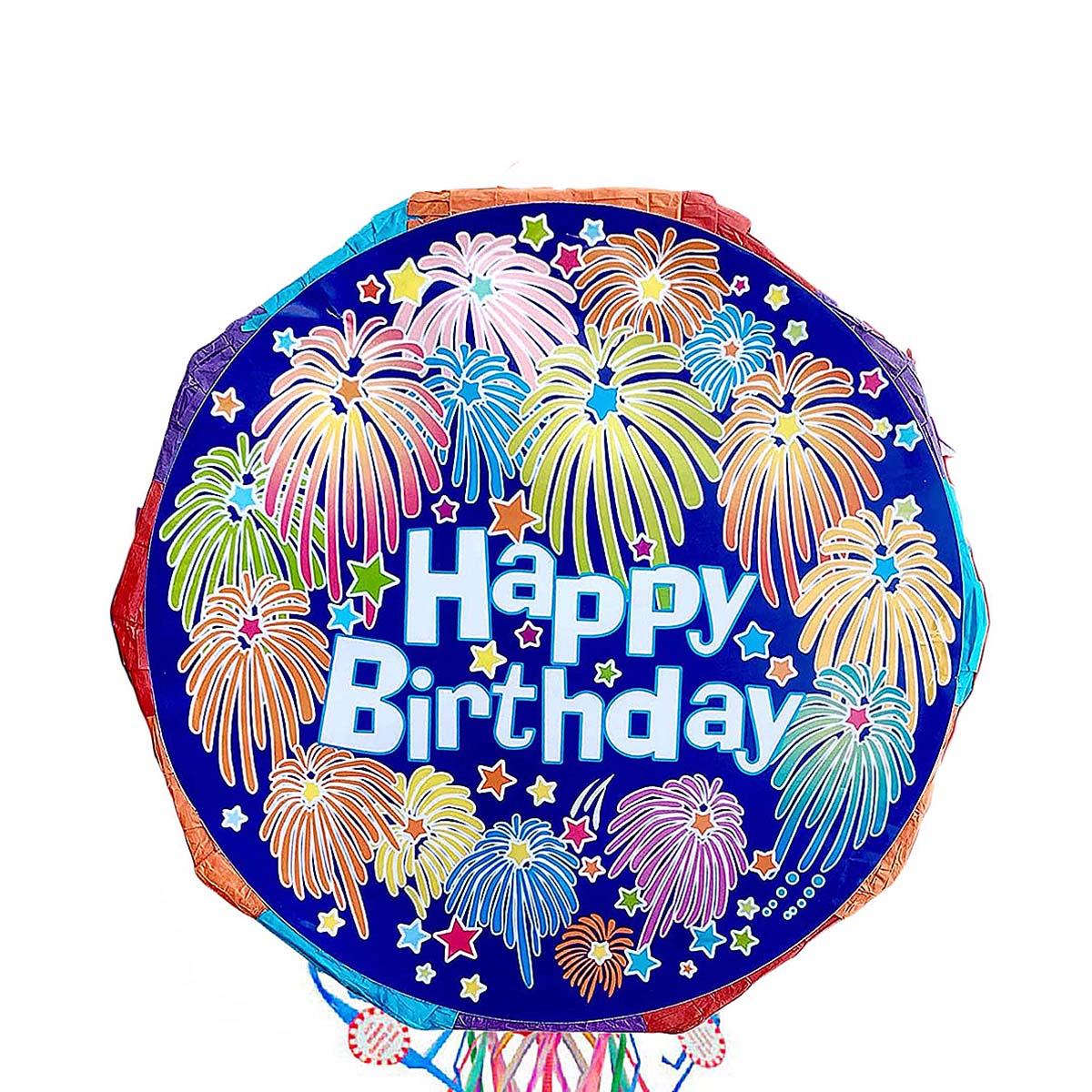 45cm Happy Birthday Pull String Piñata, Blue – Party Time Dubai