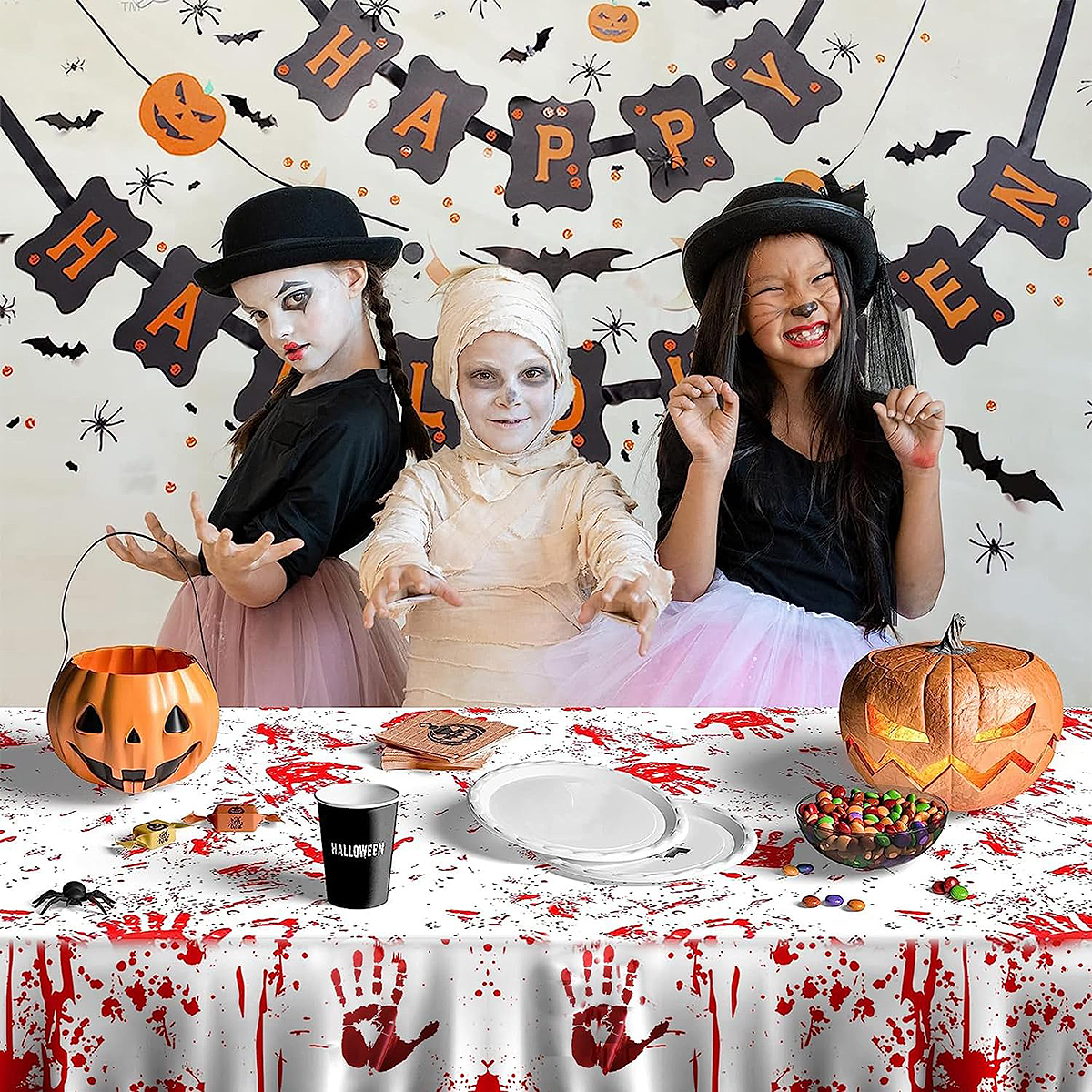 1 Piece 260x130cm Bloody Halloween Table Cover – Party Time Dubai