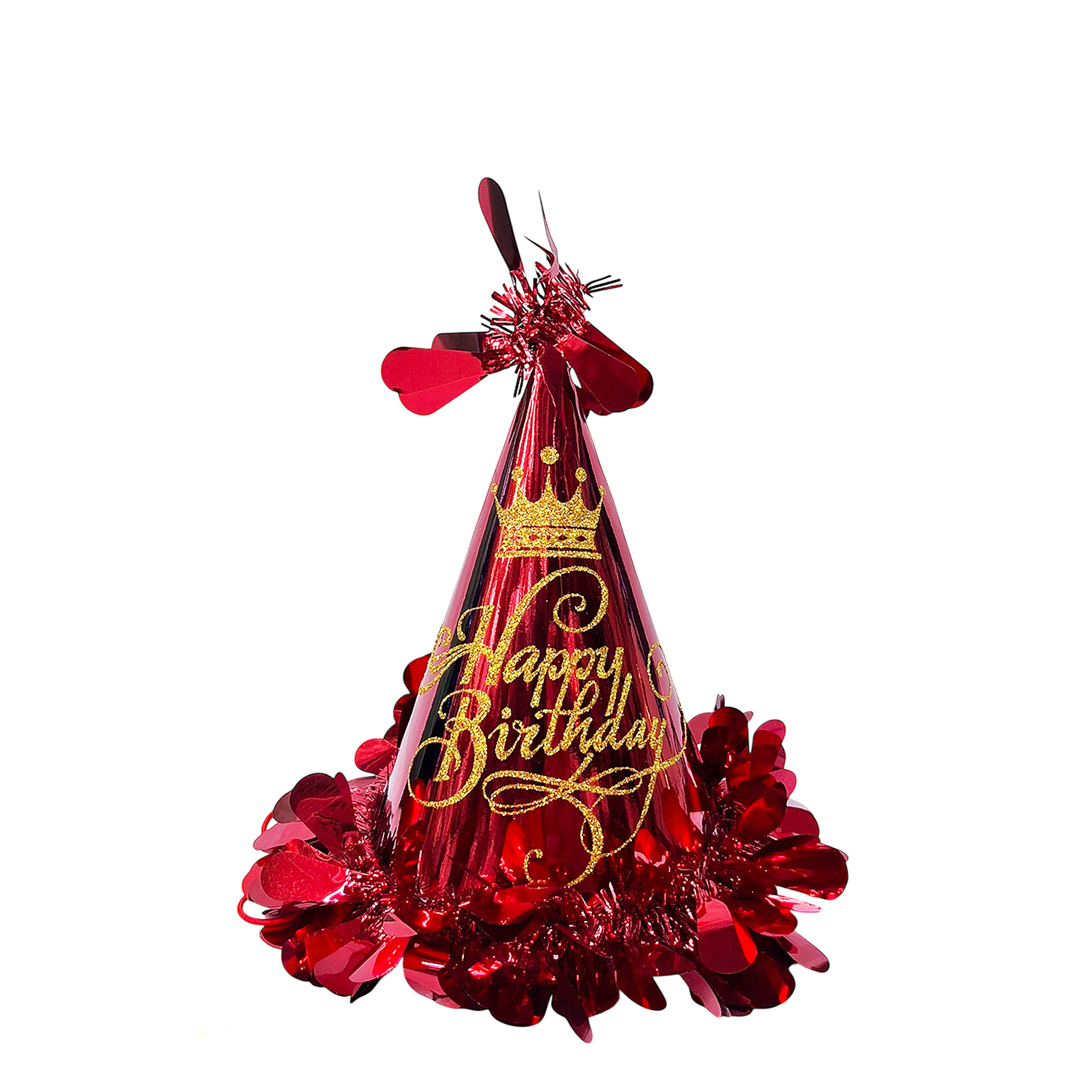 1pc 20cm Shiny Red Happy Birthday Party Hats, Party Favors – Party Time ...