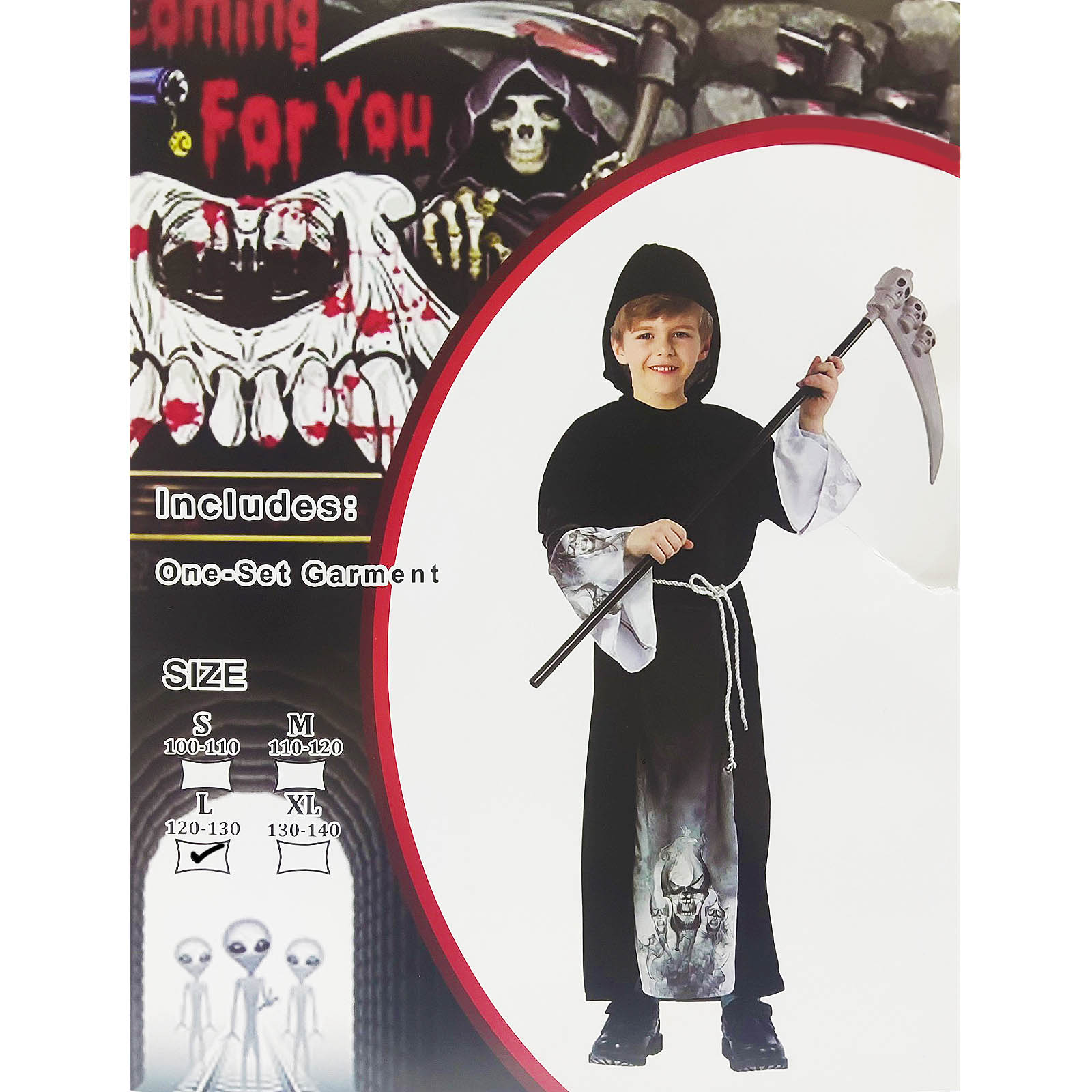 Grim Reaper, Boy – Kid’s Halloween Costume – Party Time Dubai