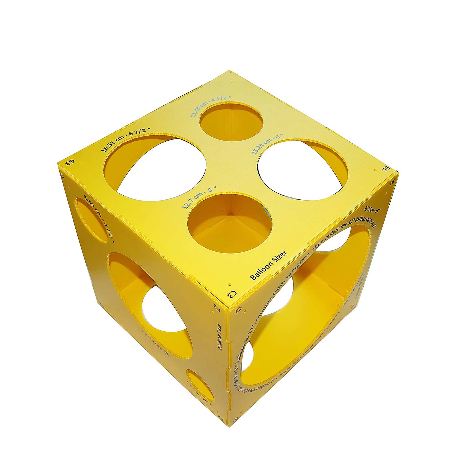 13 Holes Collapsible Plastic Cube Balloon Sizer Box From 3″ – 14 ...