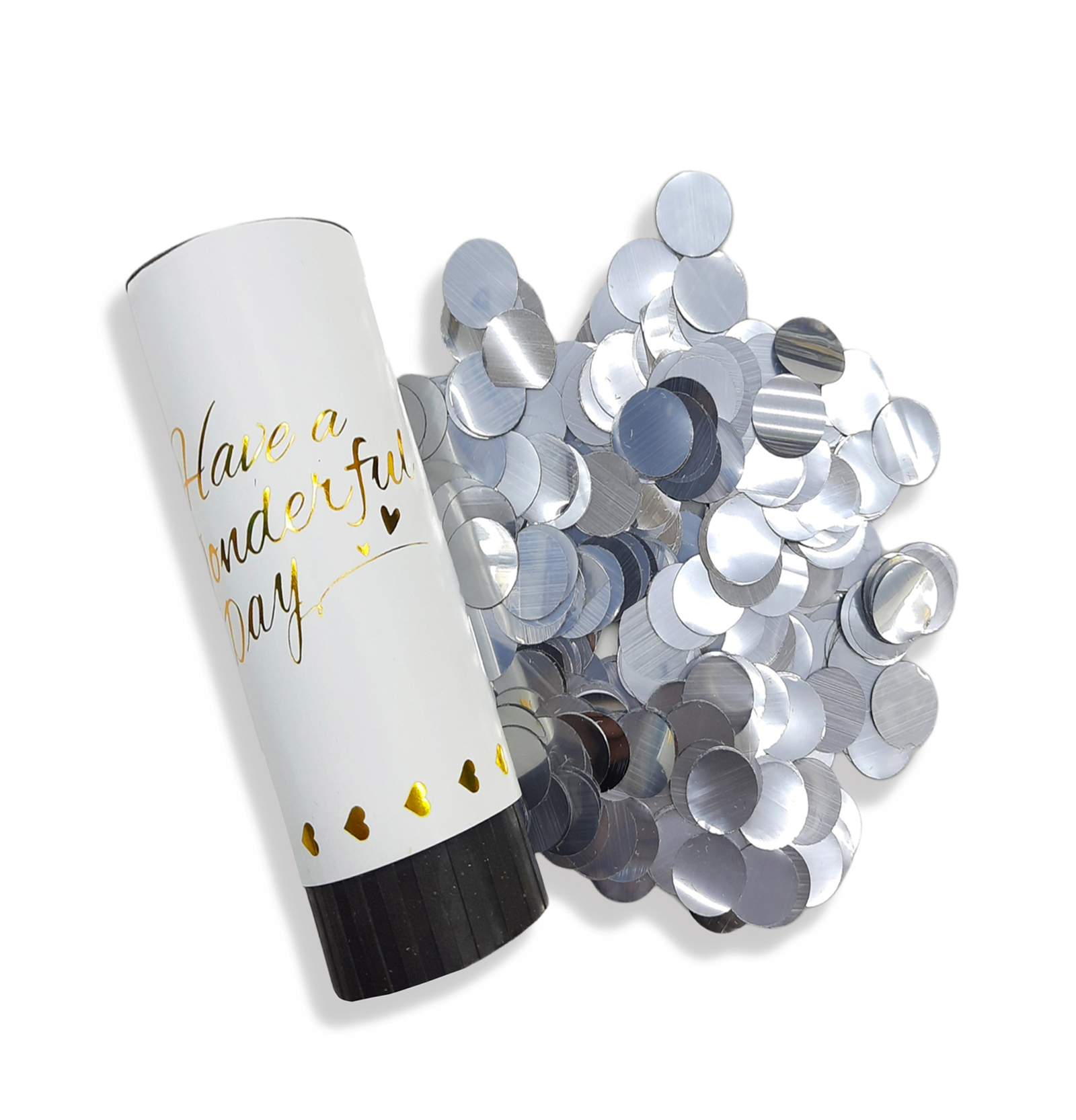 2-Pieces Mini Party Poppers, White – Party Supplies – Party Time Dubai