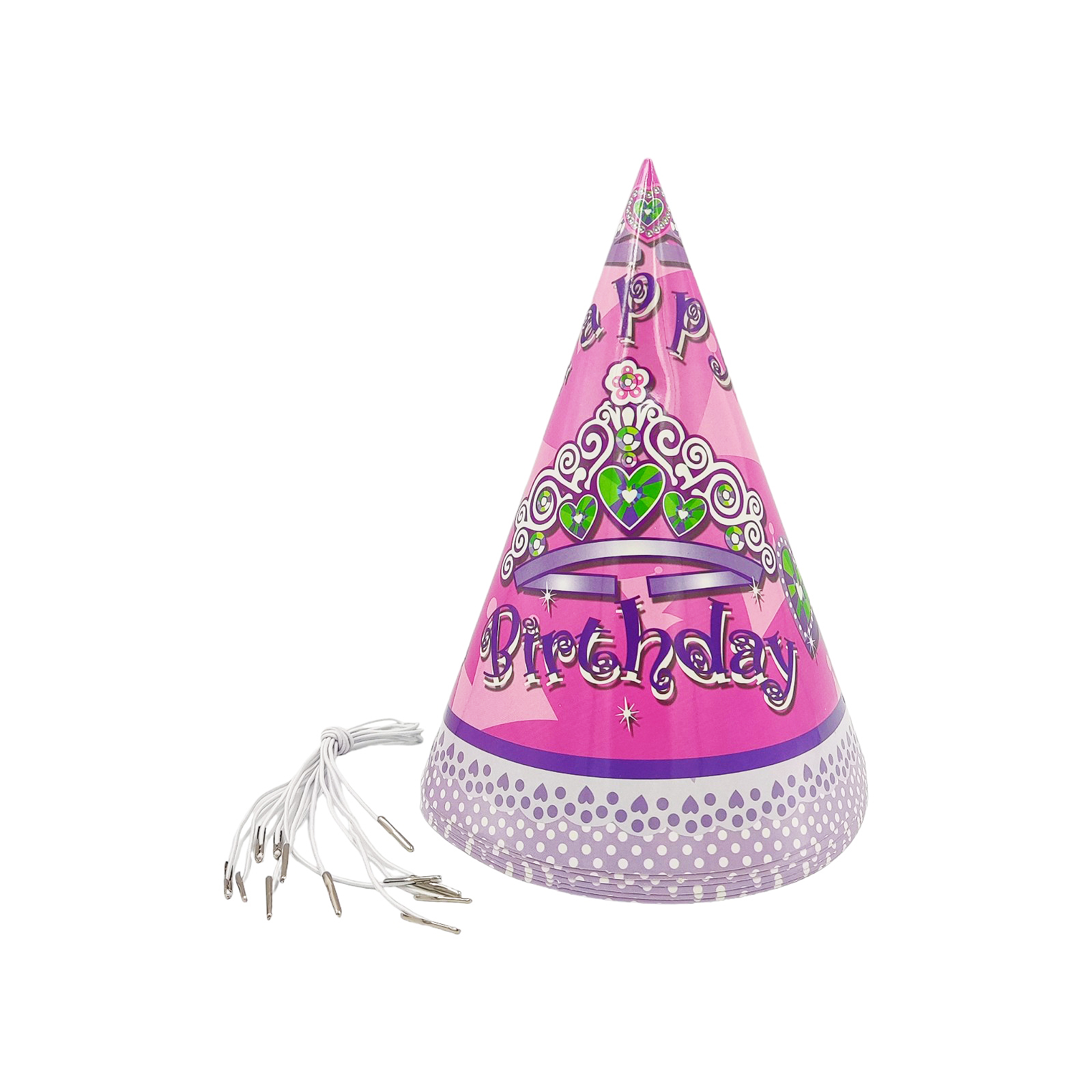 6-Pieces Princess Happy Birthday Party Hats – Party Favors – Party Time ...