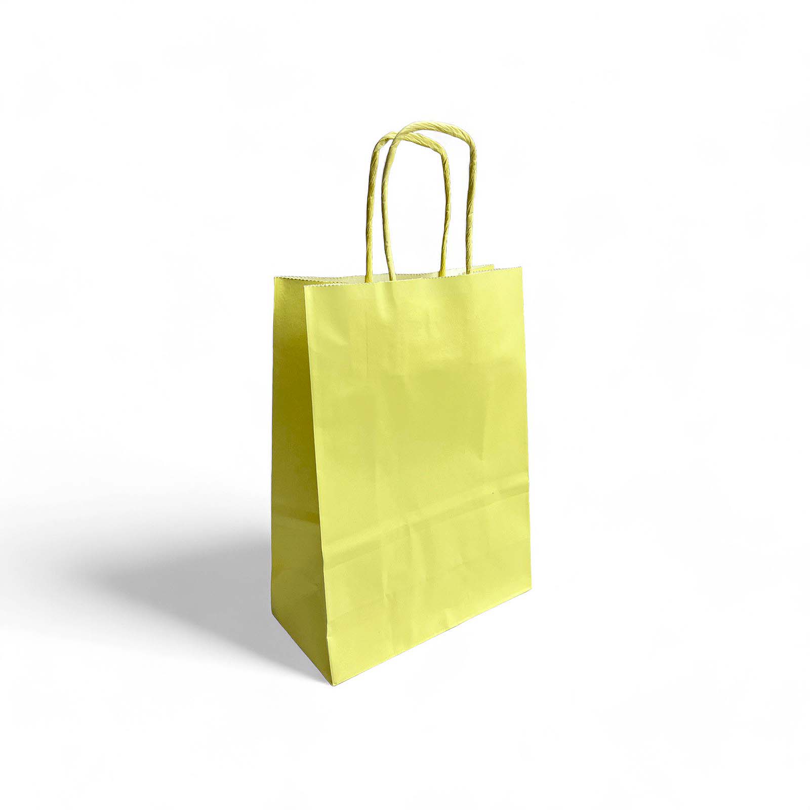 12-Pieces 22x15x8cm Pastel Yellow Kraft Bags – Party Favors Bag & Gift ...