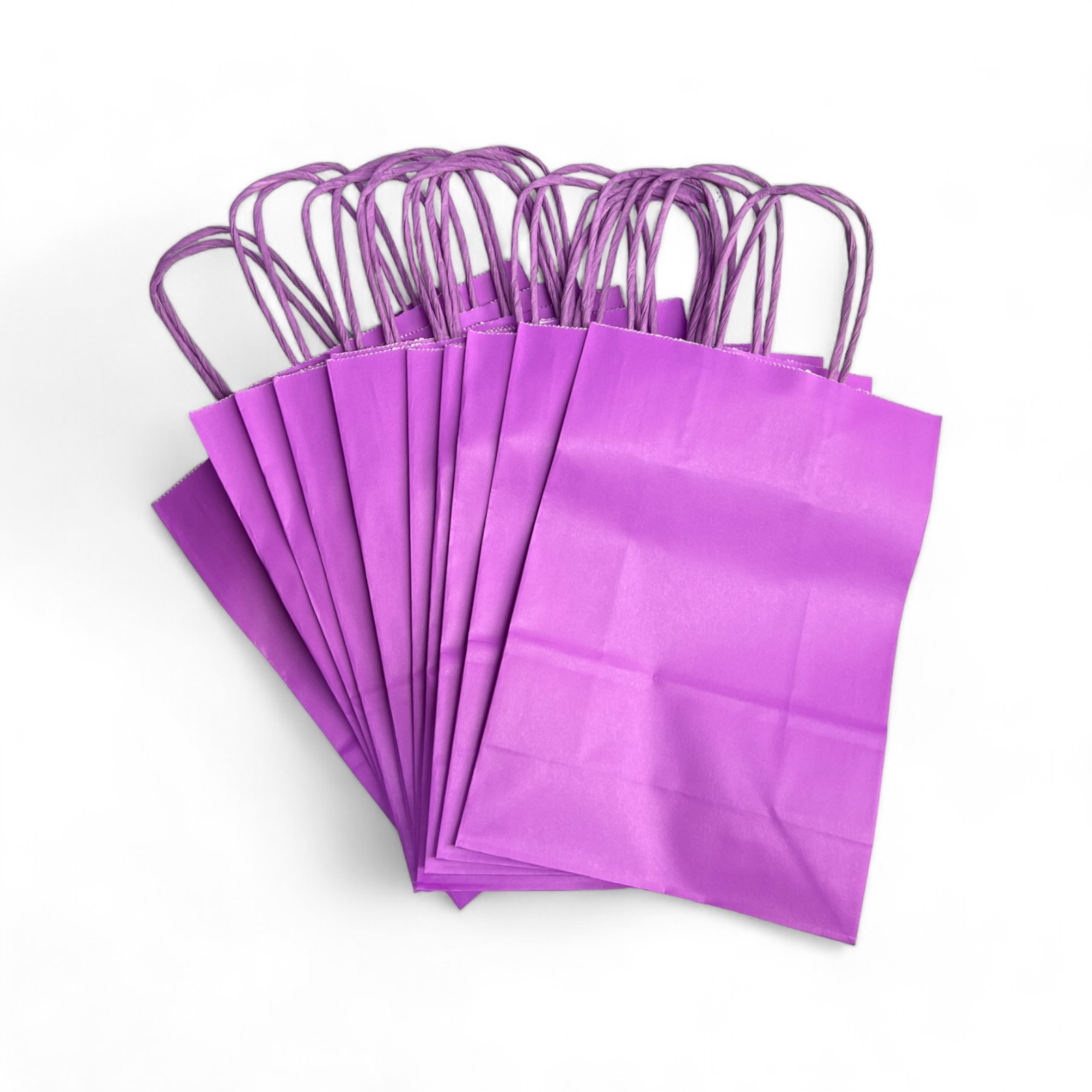 12-Pieces 22x15x8cm Purple Kraft Bags – Party Favors Bag & Gift Paper ...