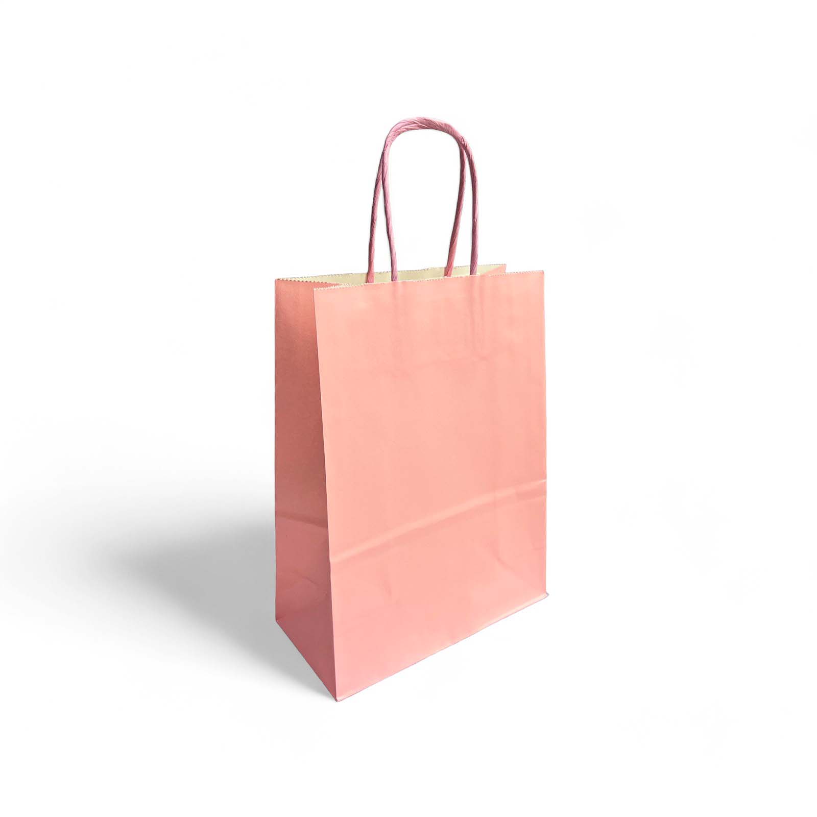 12-Pieces 22x15x8cm Light Pink Kraft Bags – Party Favors Bag & Gift ...