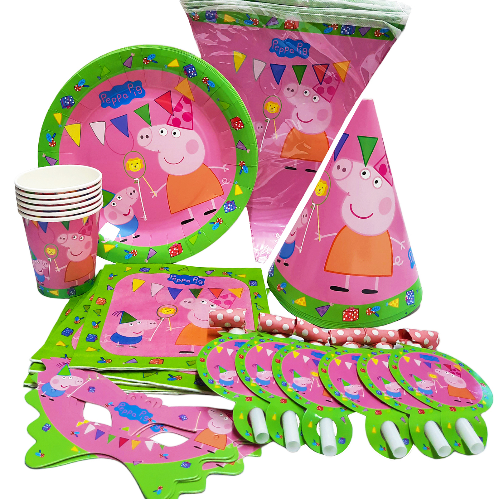 37-Pieces Peppa Pig Party Pack Disposable Tableware Sets – Party ...