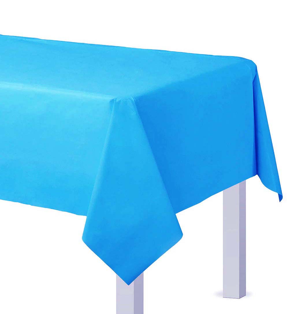 1-Piece 180cmx120cm Plastic Table Cover, Blue – Party Supplies – Party ...